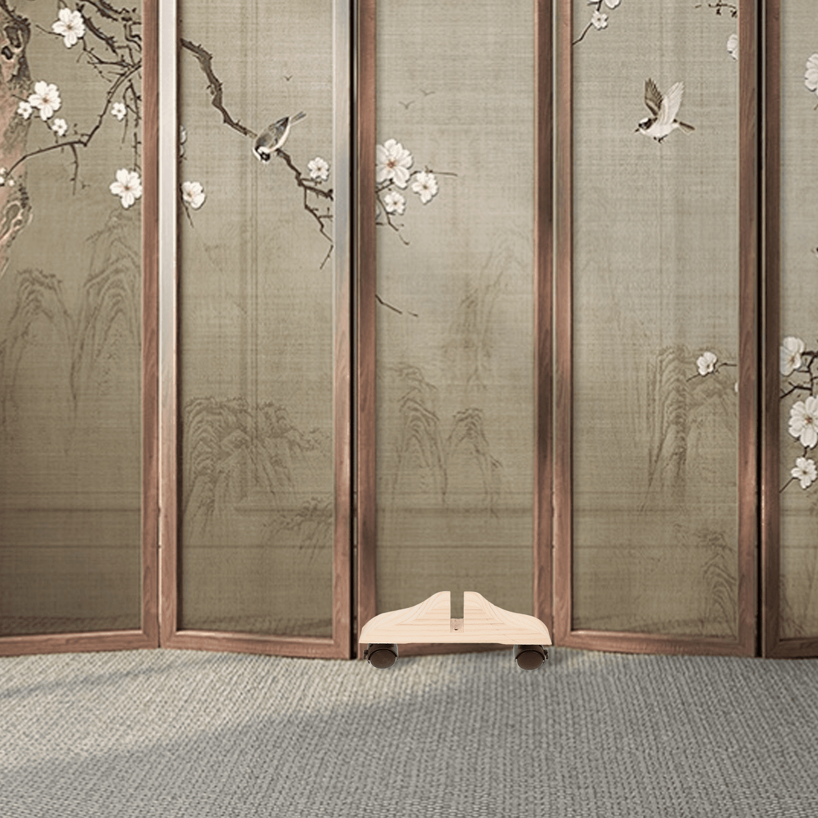 GOOHOCHY Room Divider Stand With Movable Wheels Partition Base And ...