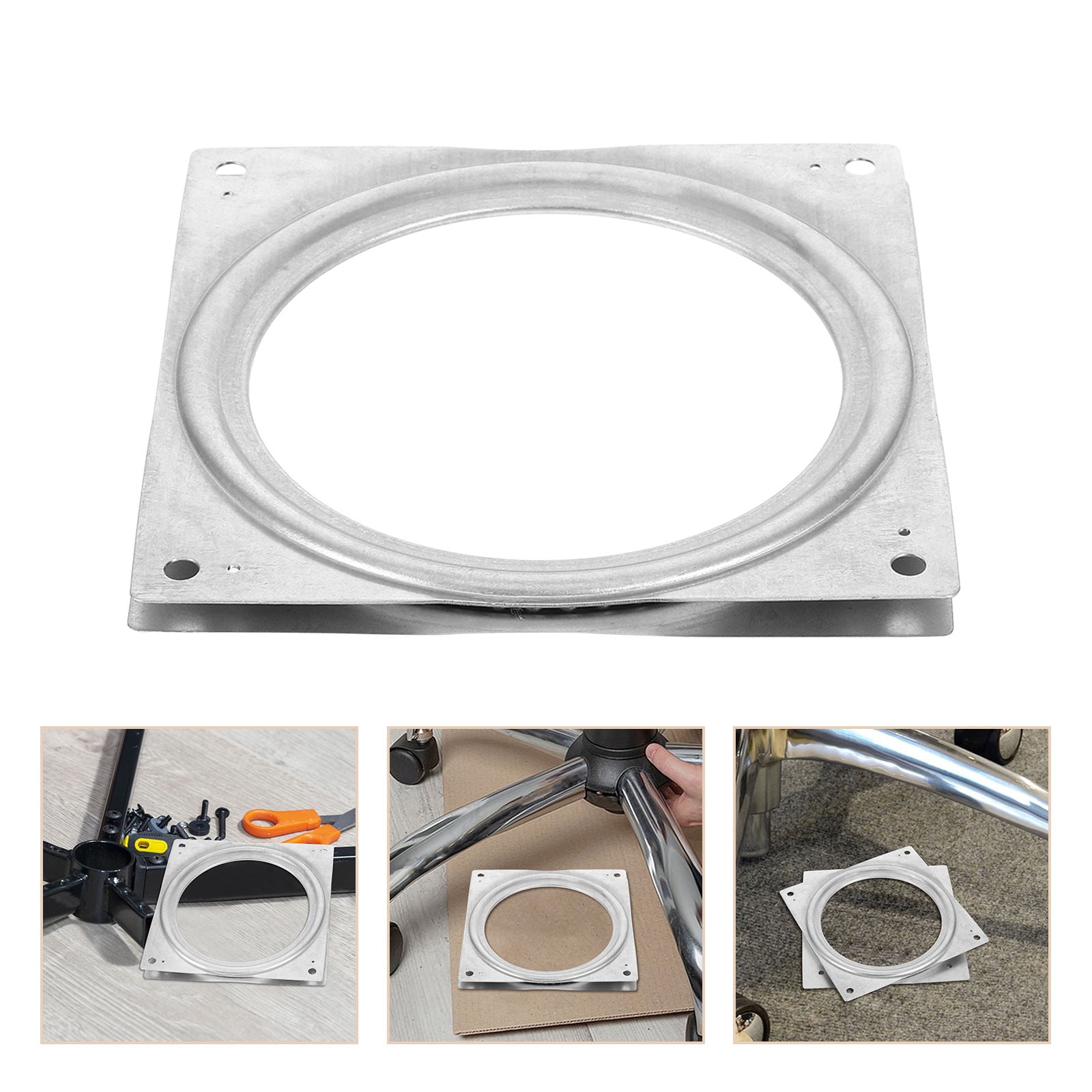 GOOHOCHY Rotating Display Shelf Turntable Lazy Susan Turntable Square Rotating Bearing Plate ...