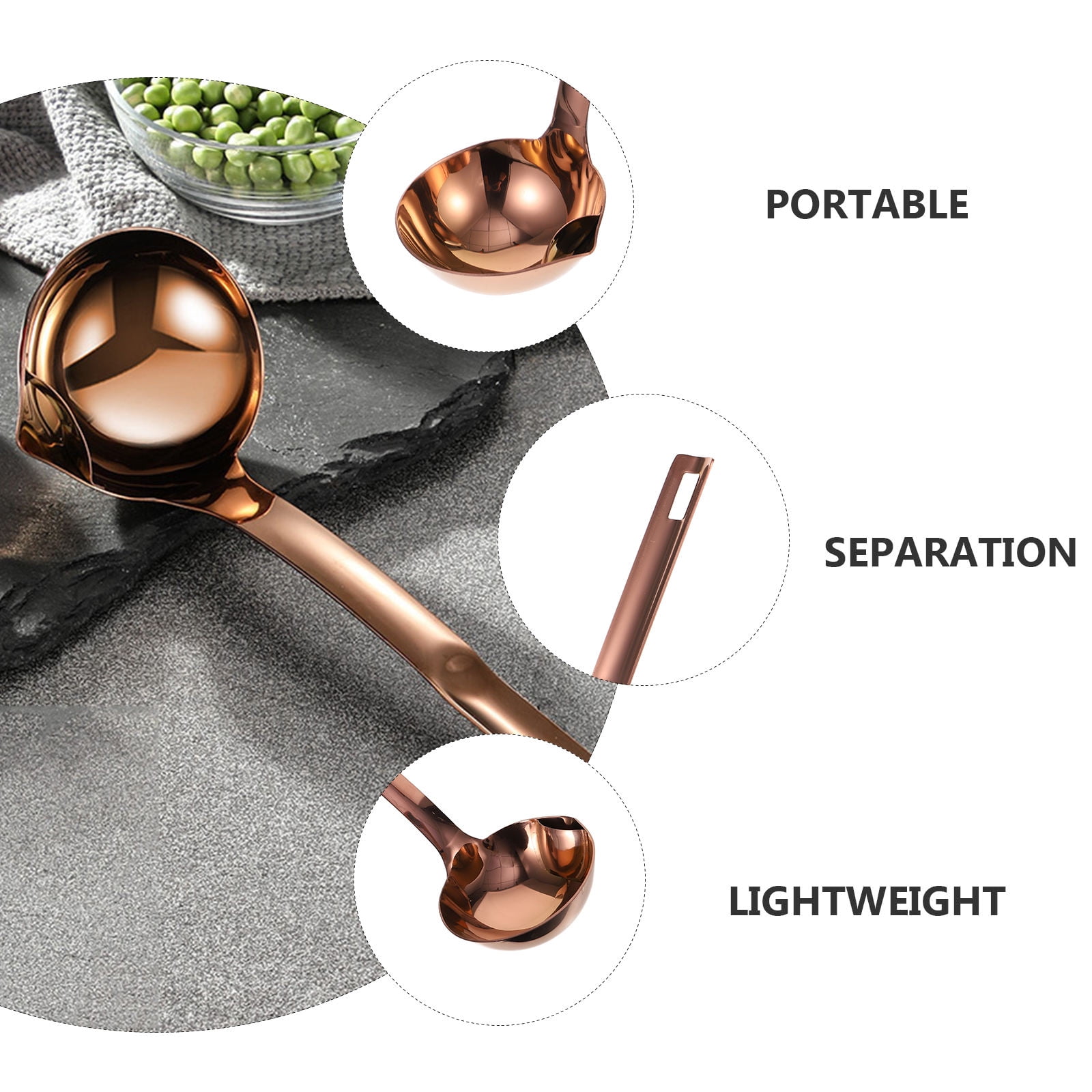 GOOHOCHY Separating Oil Filter Spoon Scoops Ladle Water and Separator ...