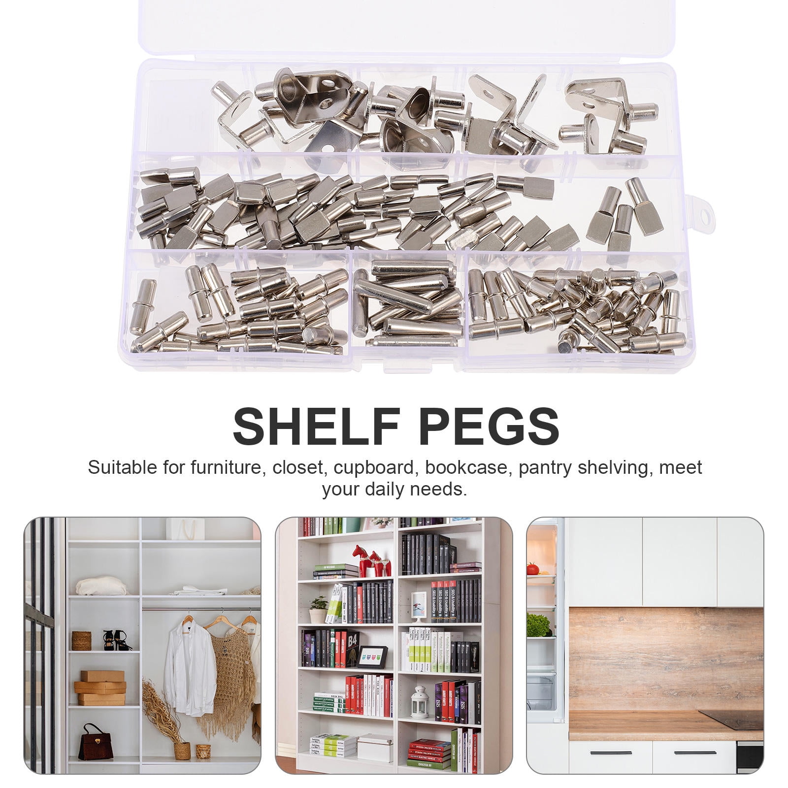 GOOHOCHY Shelf Support Pegs Pin Kit Bracket Pins Shelves for Cabinets ...