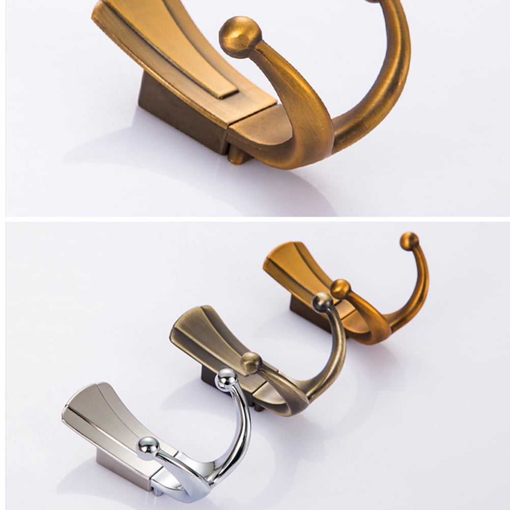GOOHOCHY Silver Coat Hook Heavy Duty Wall Mounted Clothes Hanger Easy ...