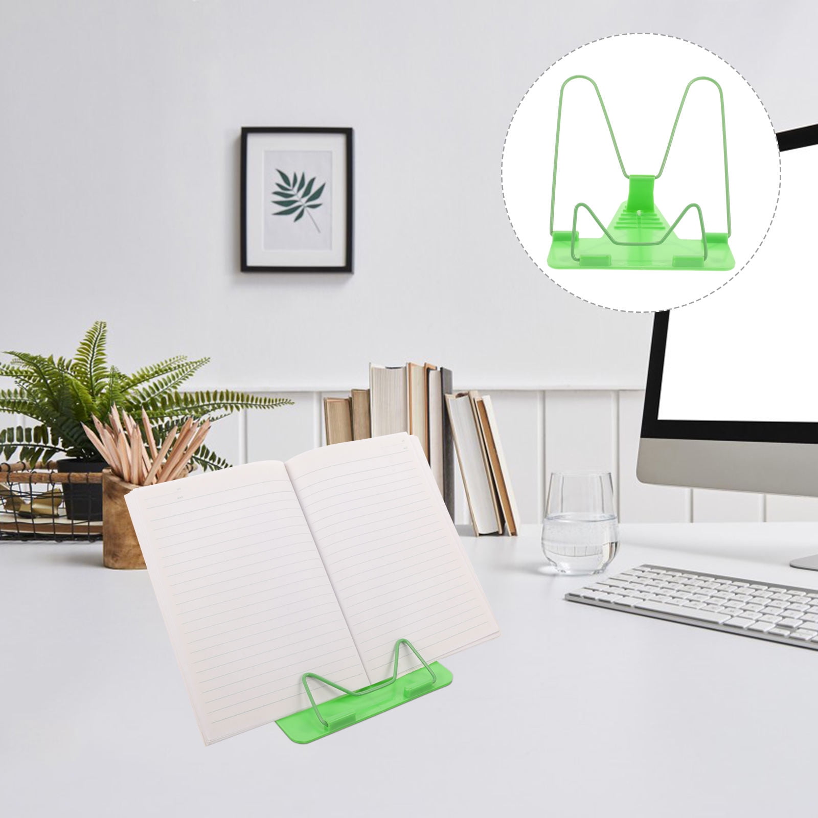 GOOHOCHY Simple Reading Bookshelf with Angle Adjustable Stand for Home ...