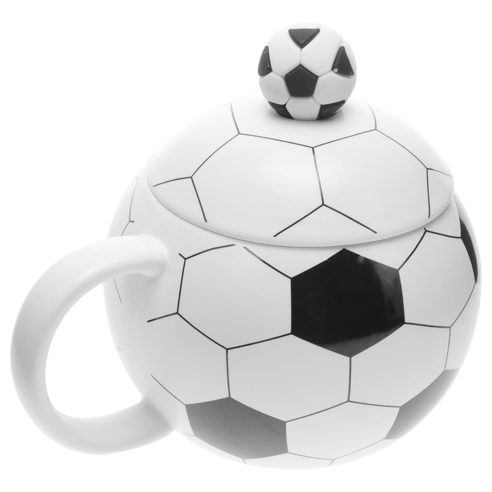 GOOHOCHY Small Soccer Ball Cup Ceramic Mug Insulated Water Novelty ...