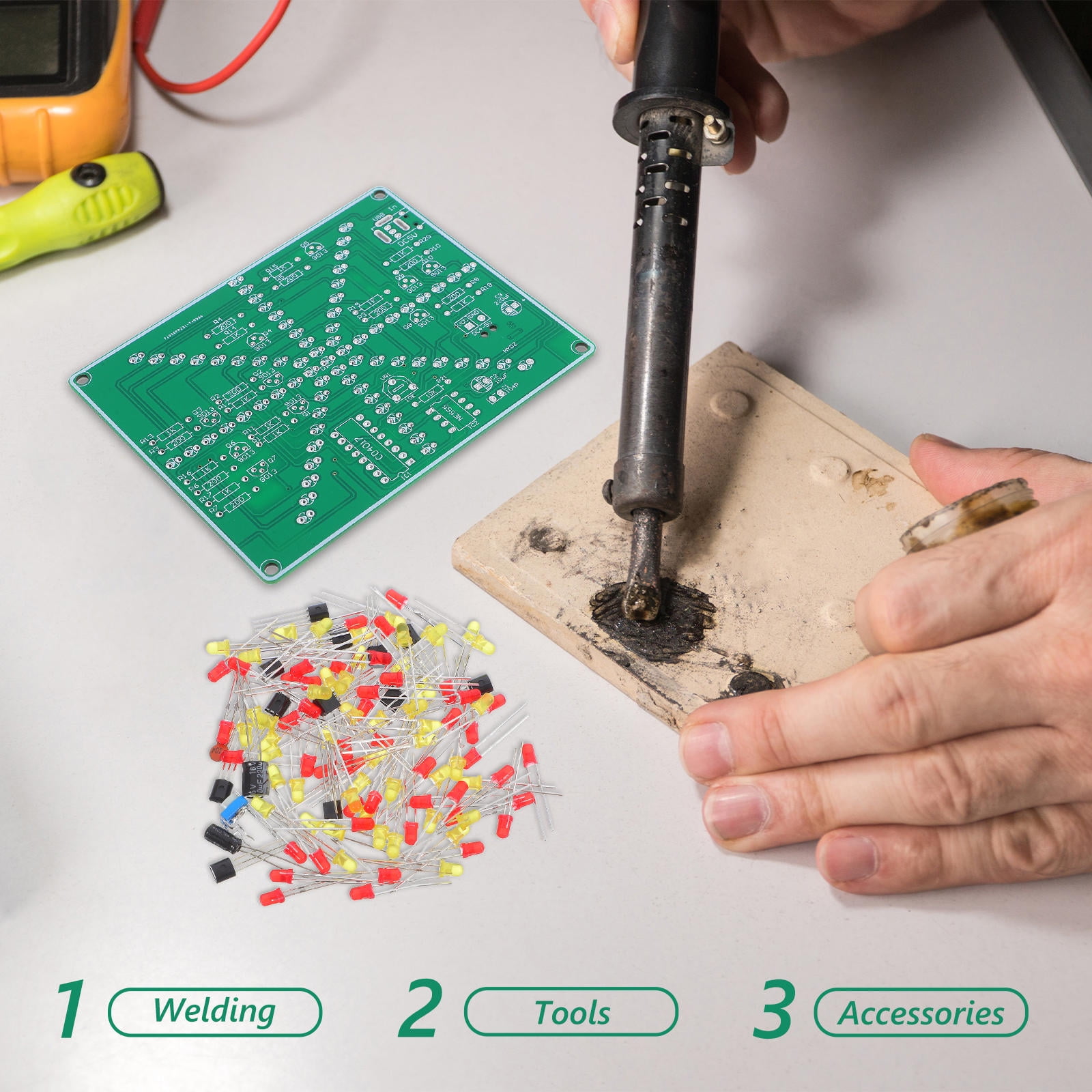 GOOHOCHY Soldering Project Kit DIY LED Explosion Light Module ...