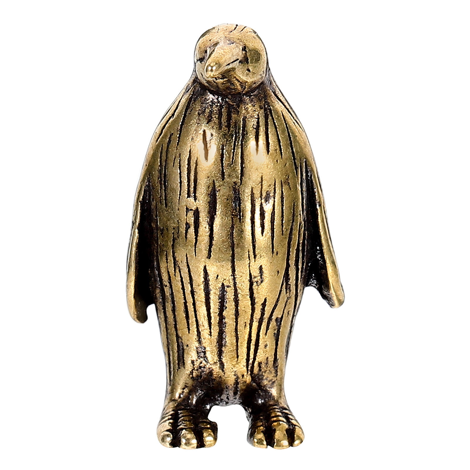 GOOHOCHY Solid Brass Penguin Statue Animal Figurine Office Decor Brass ...