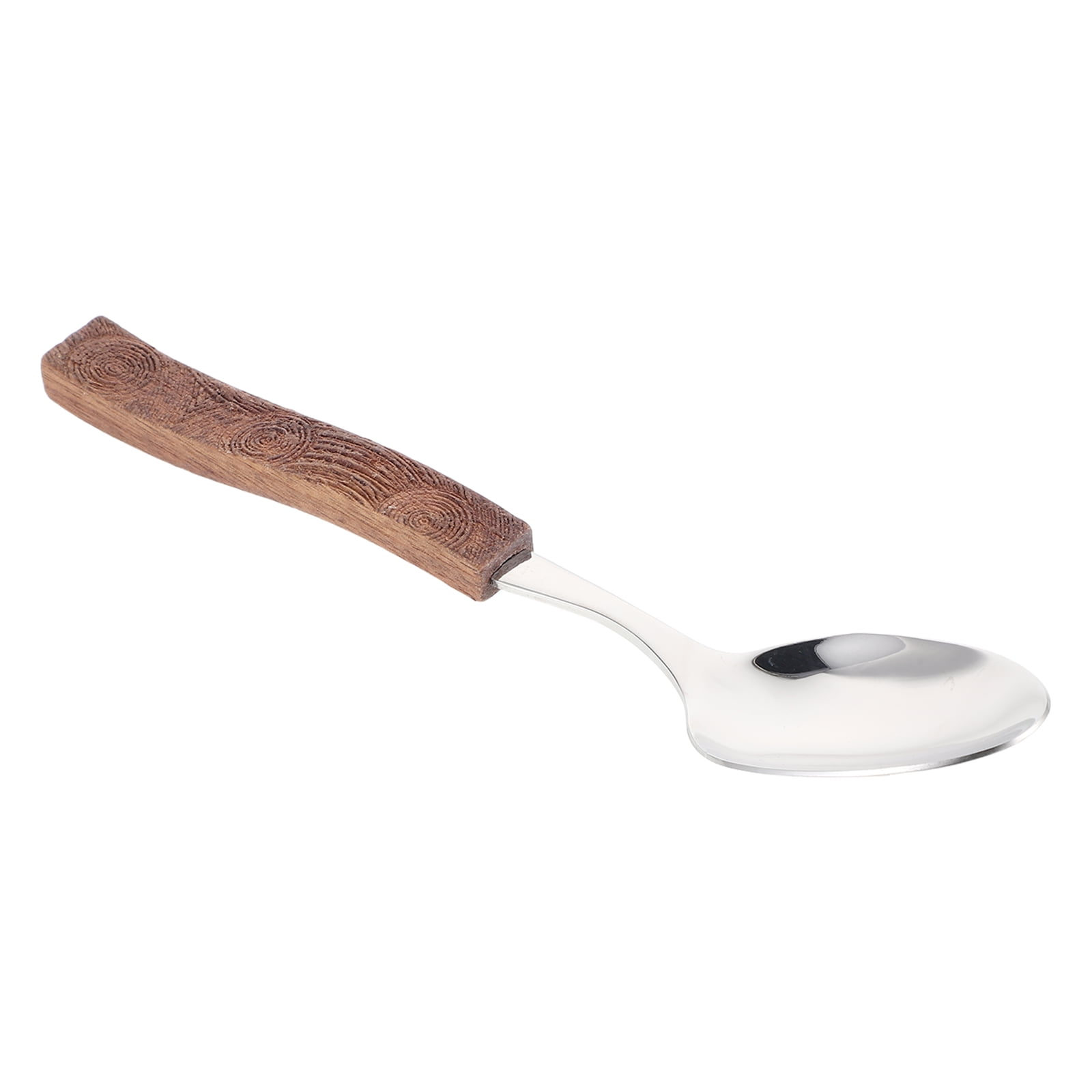 GOOHOCHY Stainless Steel Kitchen Spoon With Wood Carving Handle Wood ...
