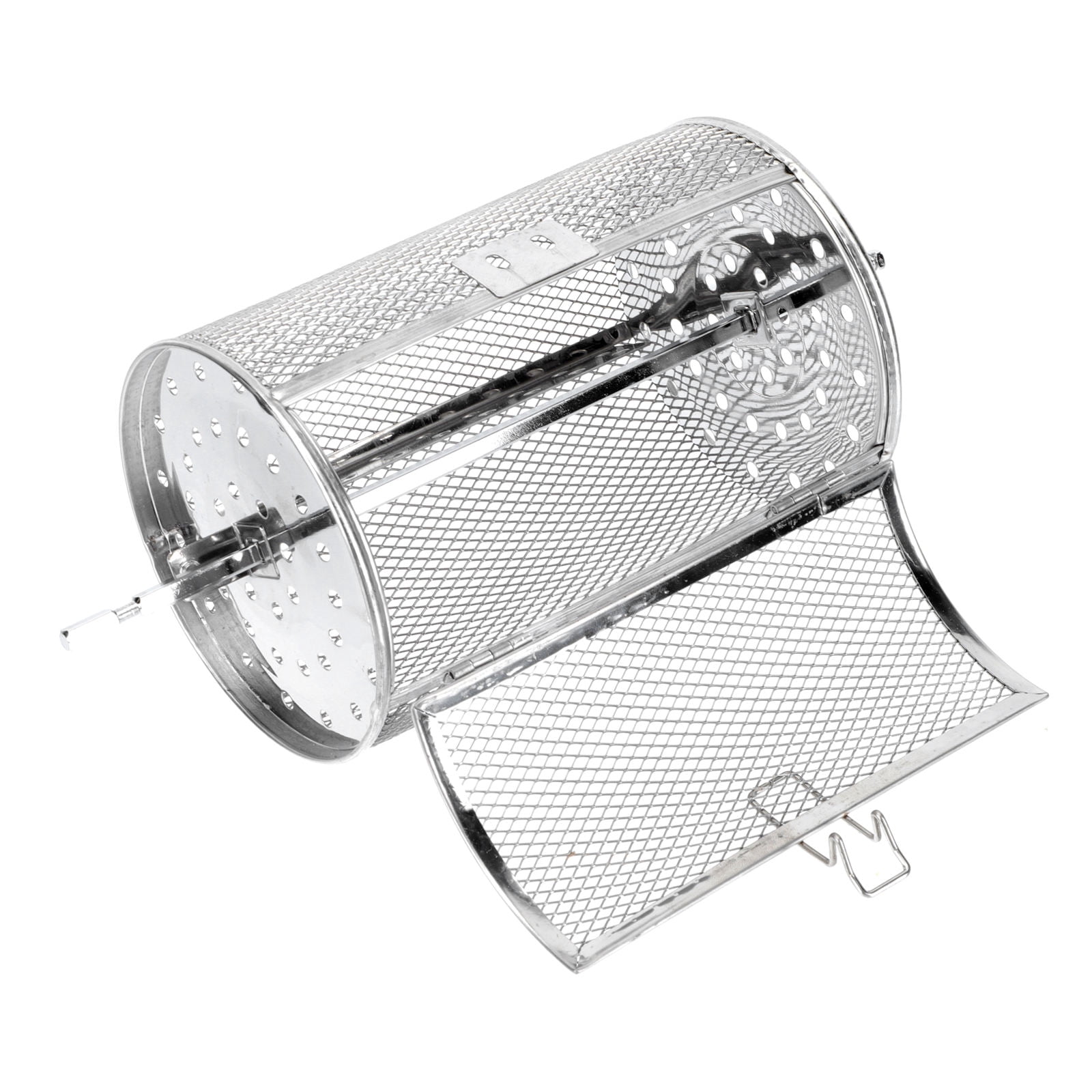 GOOHOCHY Stainless Steel Rotating Cage Rotisserie for Grill Oven Silver ...
