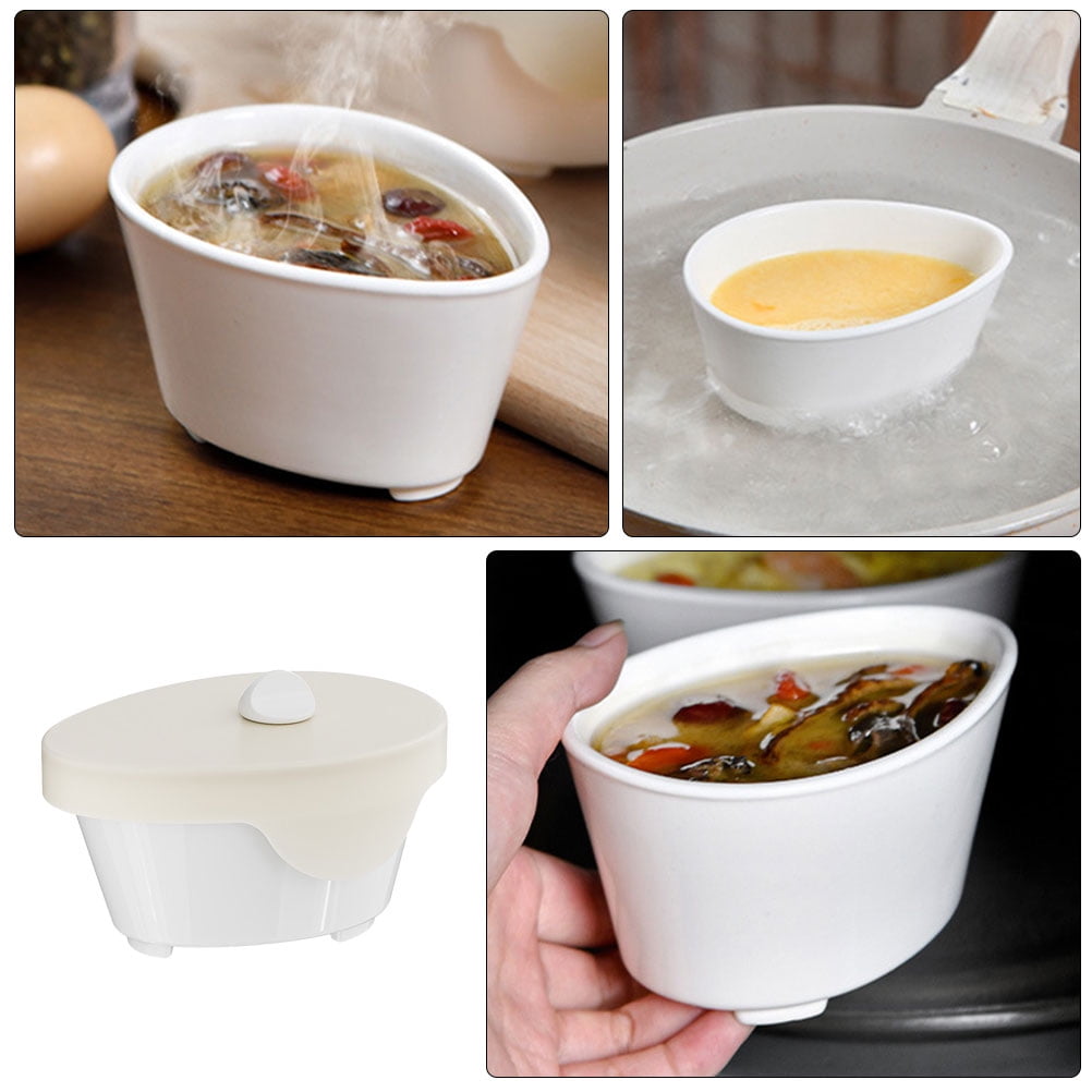 GOOHOCHY Steaming Pot With Mini Ceramic Bowls Steamer For Cooking ...