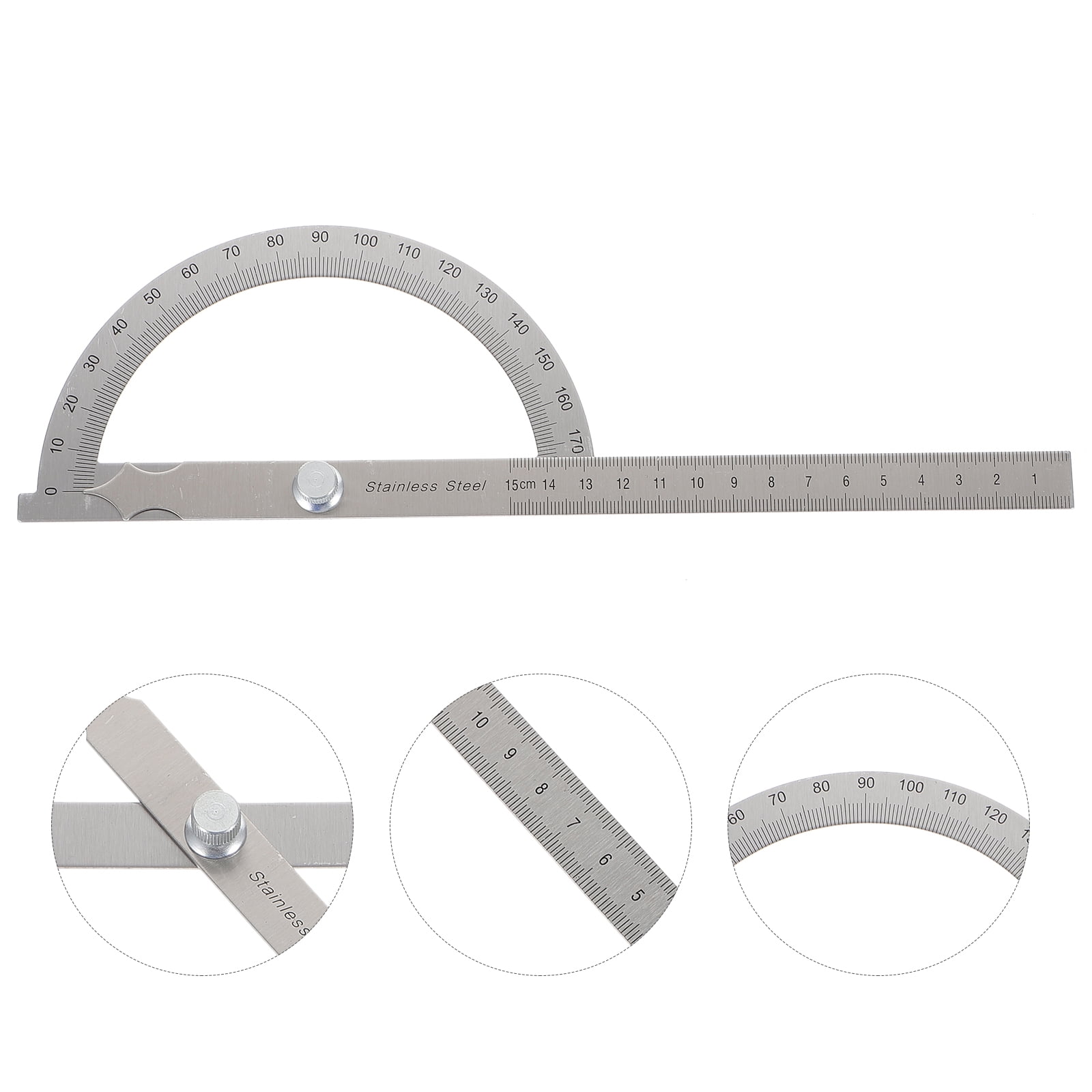 GOOHOCHY Straight Edge Tool Protractor Fine Grinding Adjustable ...