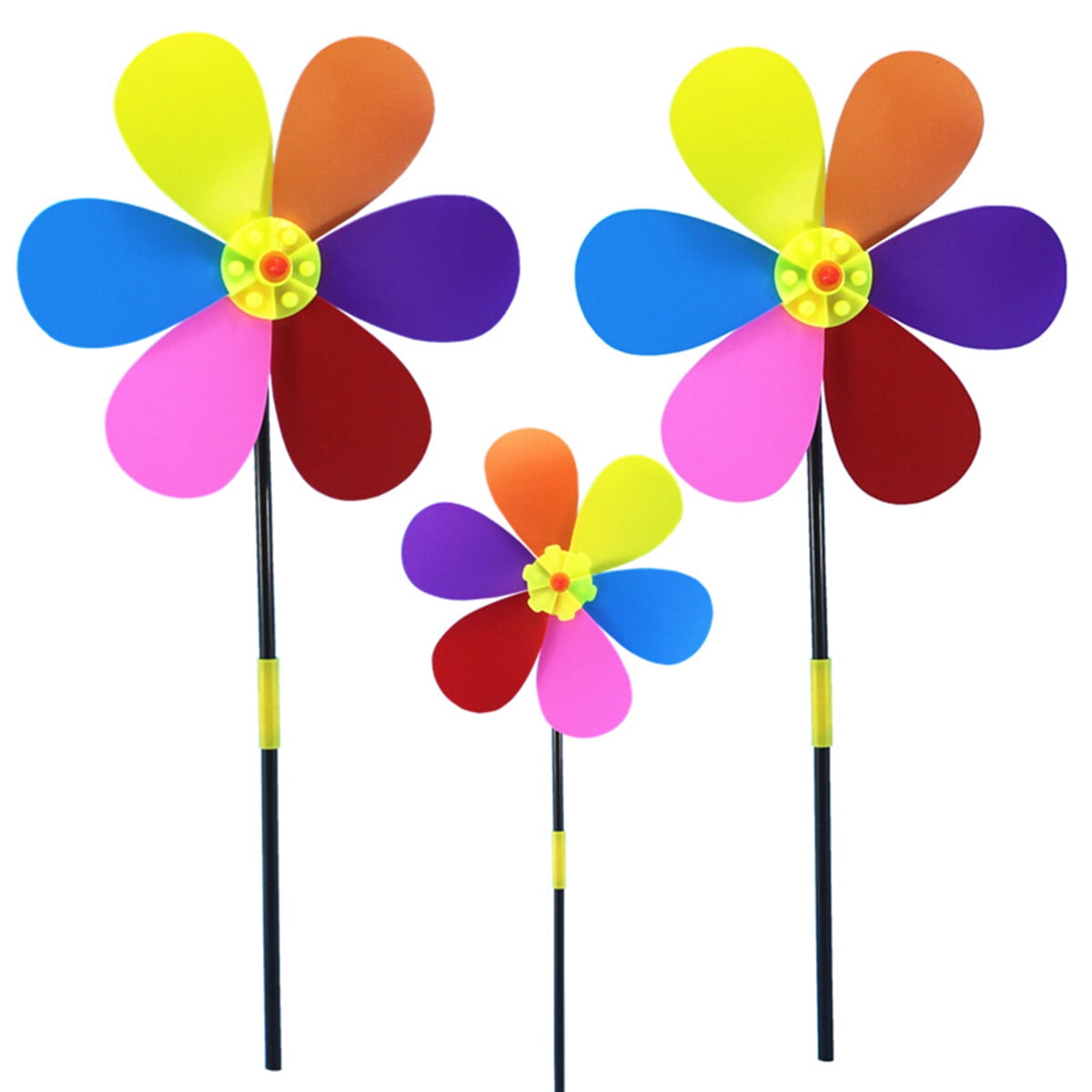 GOOHOCHY Sun Petal Windmill Flower Petal Windmill Colorful Windmill ...