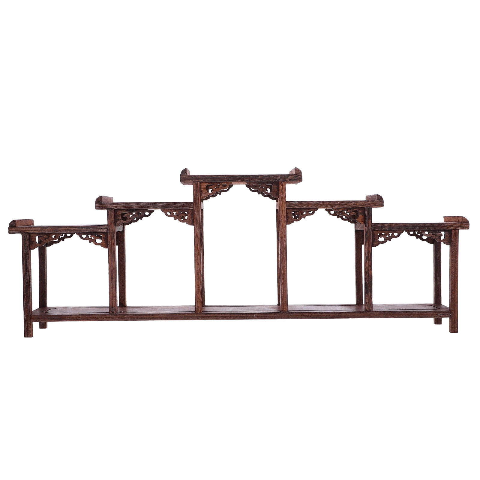 GOOHOCHY Table Display Stand Countertop Wooden Shelf Figures Display ...