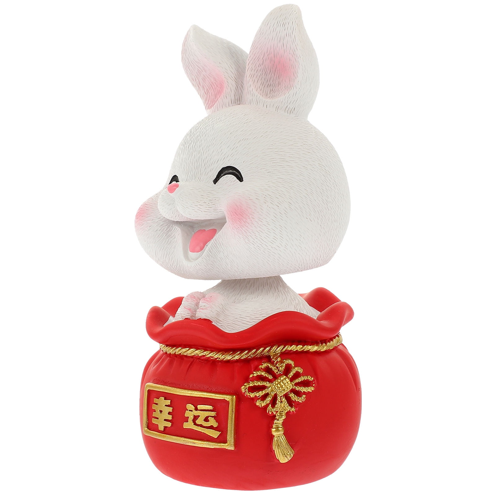 GOOHOCHY Table Top Decor Lovely White Rabbit Figure Decoration Office ...