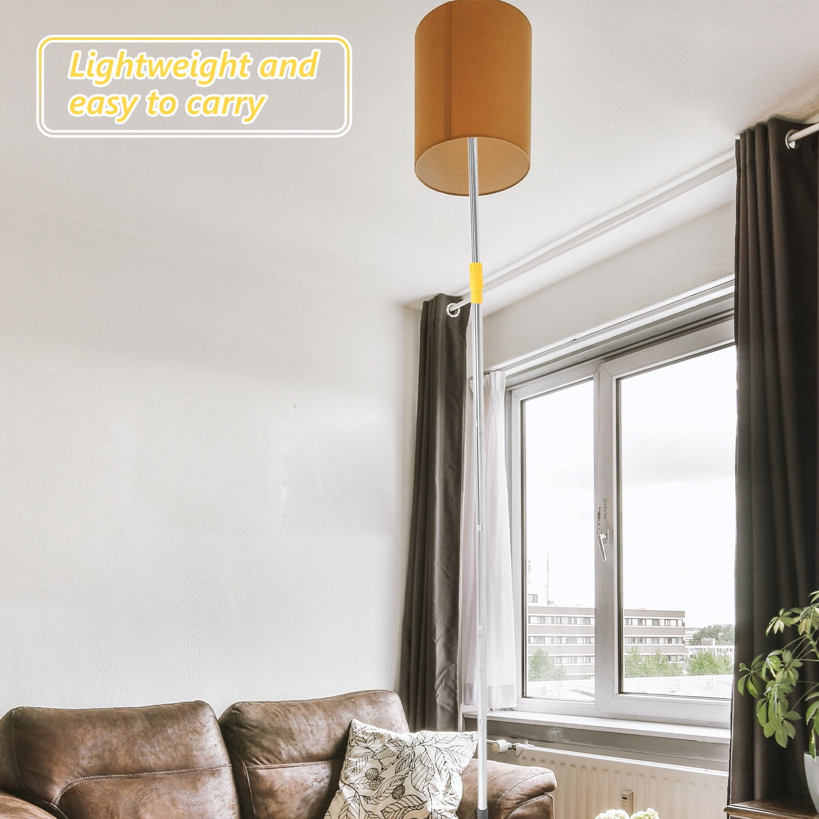 GOOHOCHY Telescopic Light Bulb Changer Pole For High Ceiling Easy Bulb ...