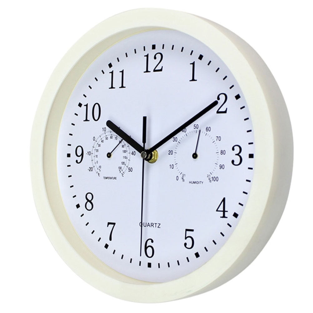 GOOHOCHY Temperature and Humidity Meter Wall Clock with Hygrometer ...