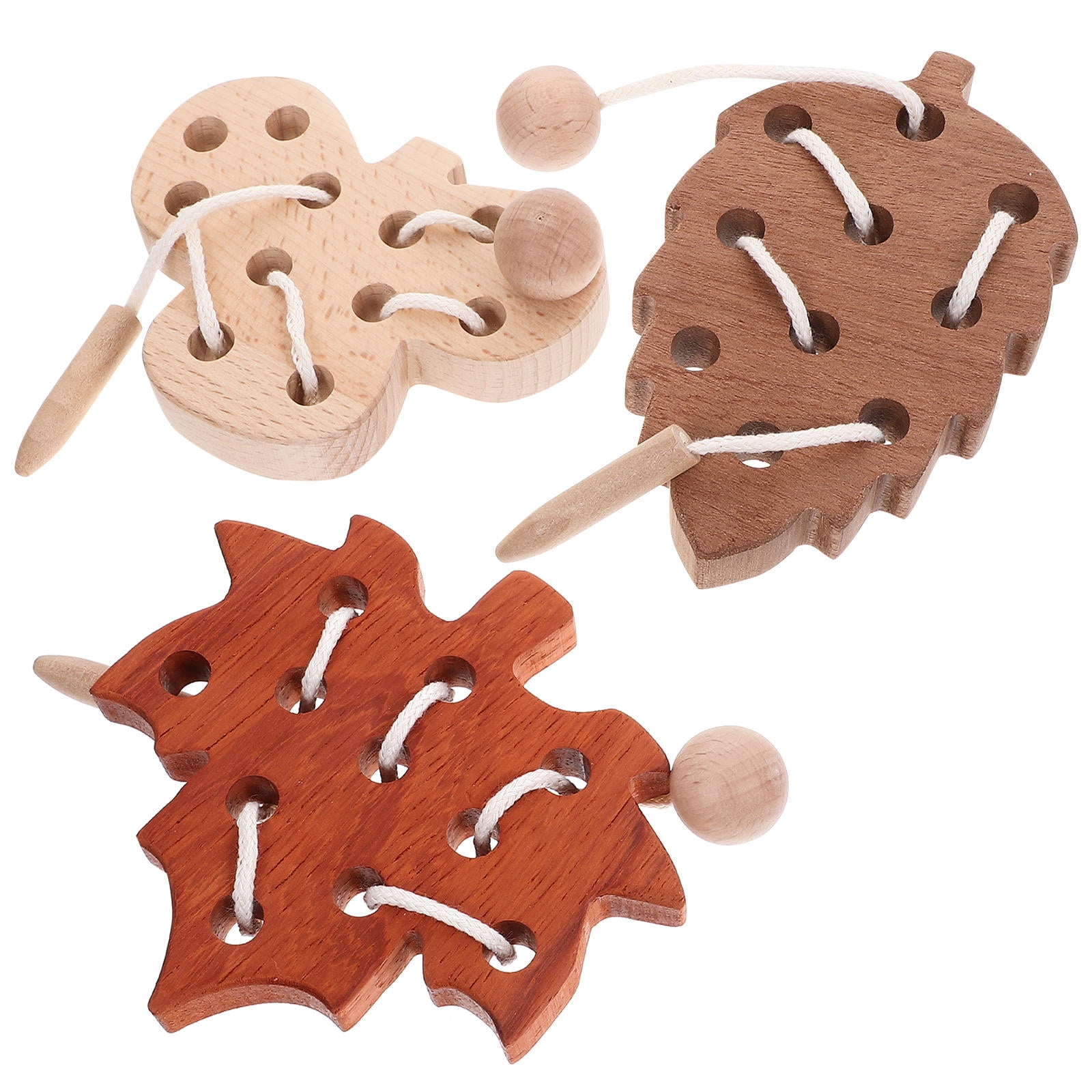 GOOHOCHY Thread Boards Kids Lacing Threading Toy Wood Toddlers Fine ...