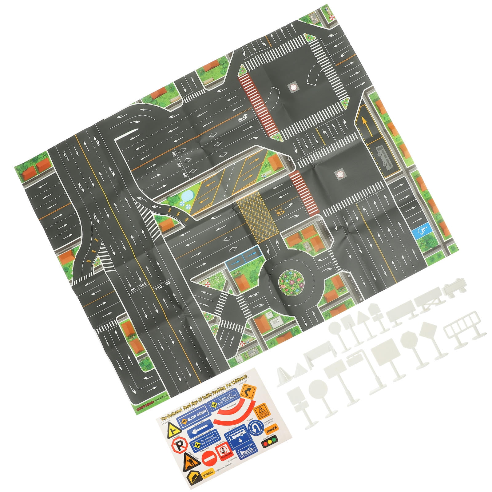 GOOHOCHY Traffic Rules Game Mat Simulated Scene Models Sand Table Toys ...