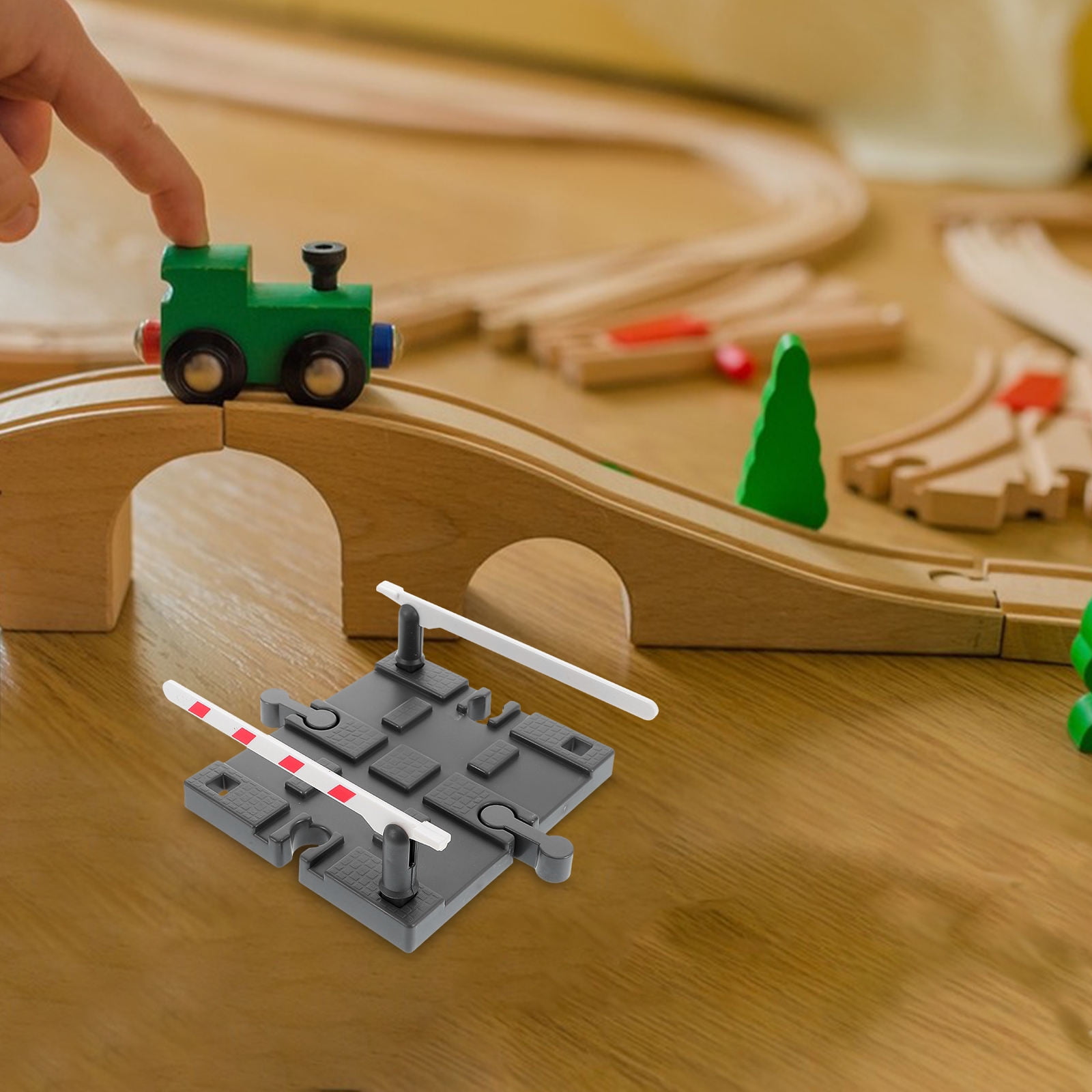 GOOHOCHY Train Track Plaything Railway Road Block Railing Barrier Model ...