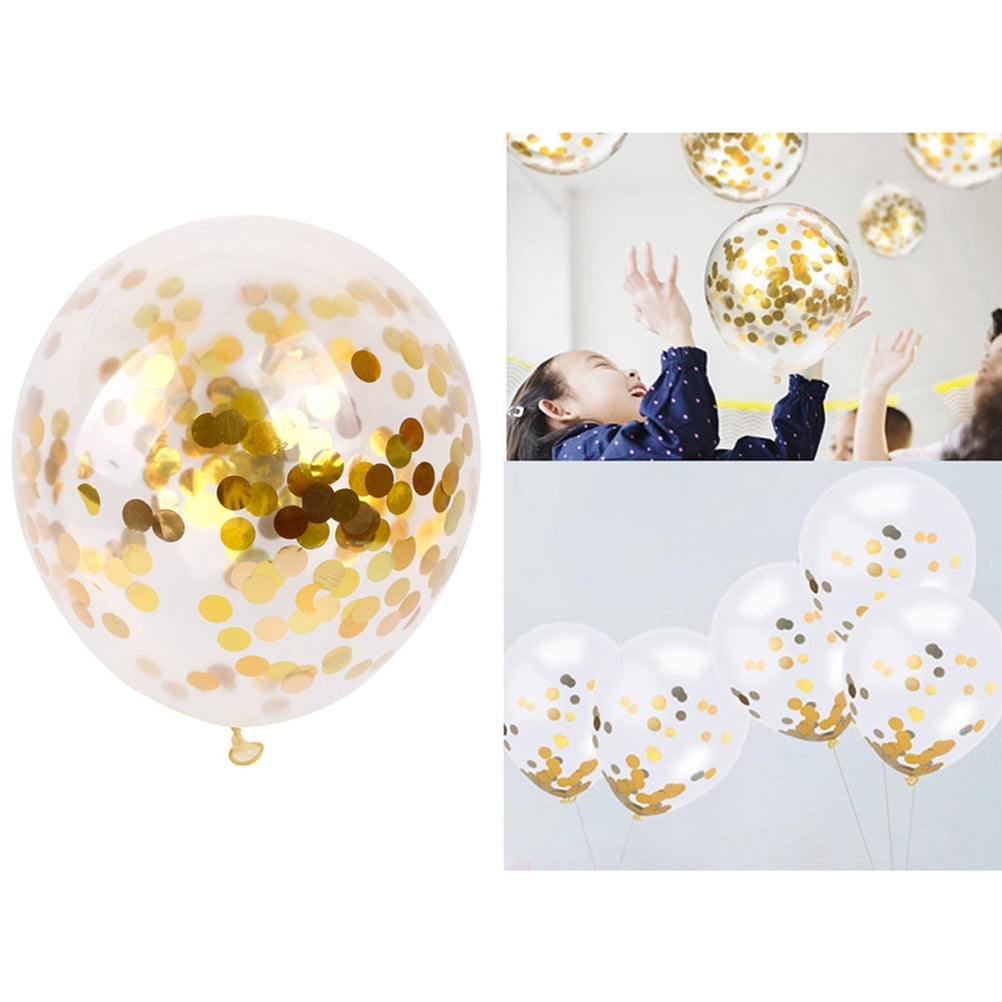 GOOHOCHY Transparent Confetti Balloons for Decoration Made of Latex ...