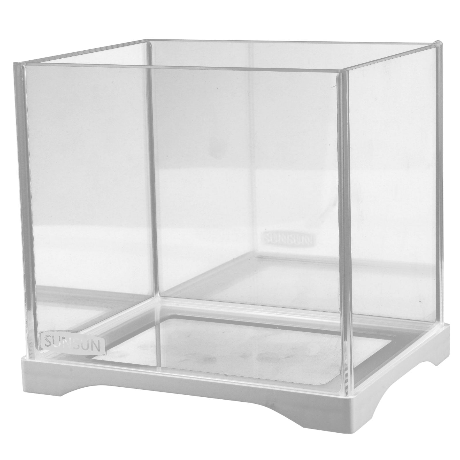 GOOHOCHY Transparent Glass Fish Bowl Small Desktop Aquarium for Decor 6 ...