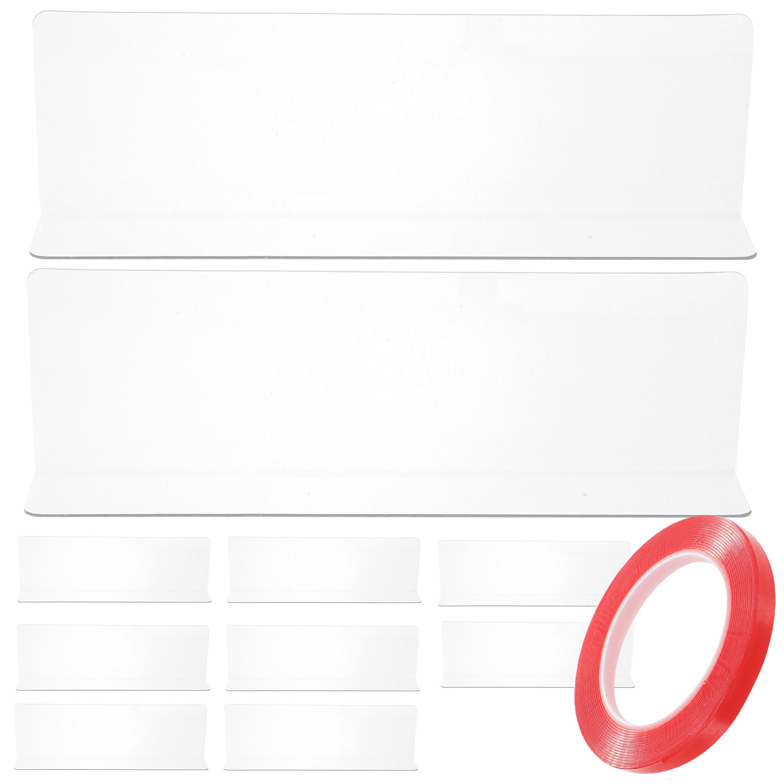 BRIGHTFUFU Transparent PVC Shelf Dividers for Product Display 10Set 7.9X2.4in - Walmart.com