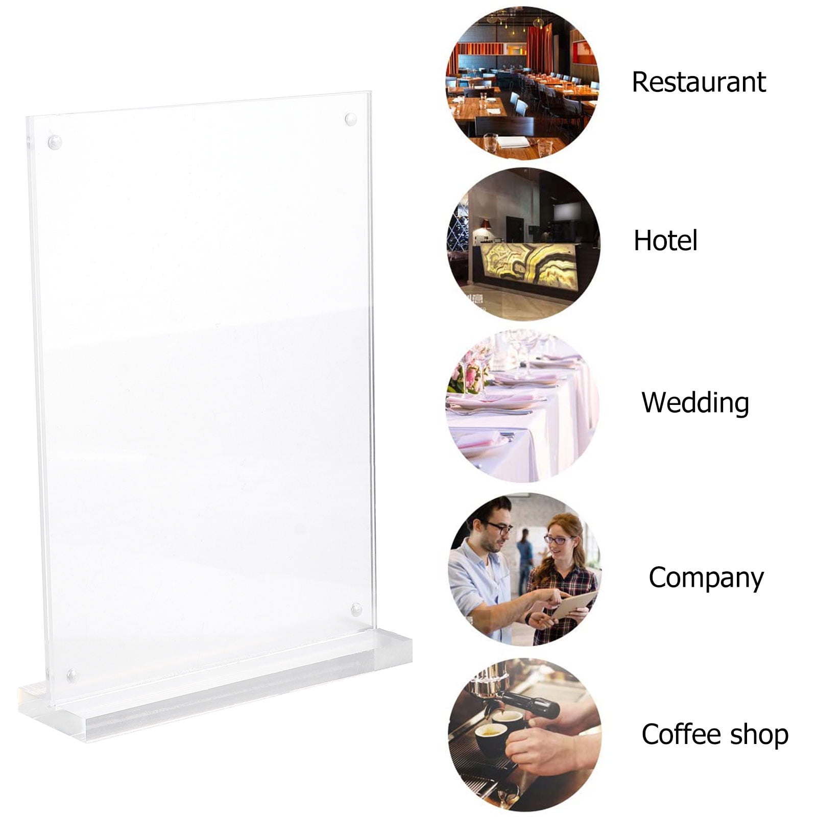 GOOHOCHY Transparent Price Tag Label Rack Acrylic Price Ticket Display ...