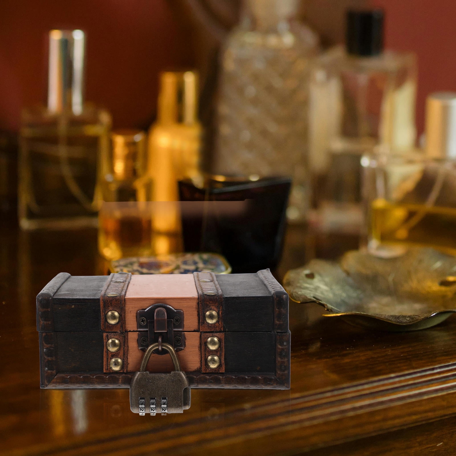 GETAJGHSD Small Decorative Box Wooden Vintage Style for Jewelry ...