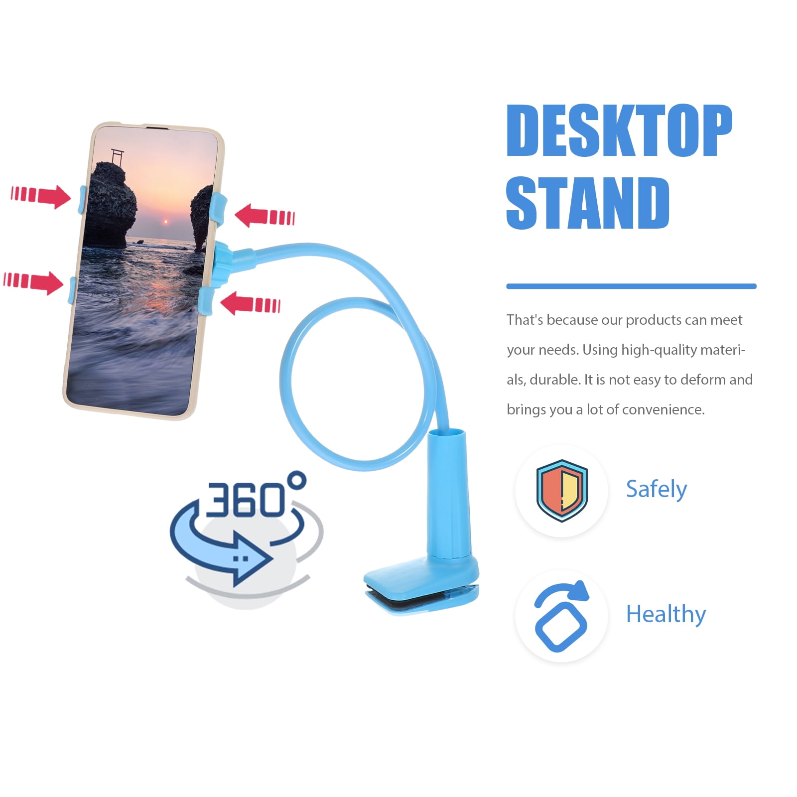 GOOHOCHY Universal Mobile Phone Stand with Spiral Base, Outdoor Holder ...