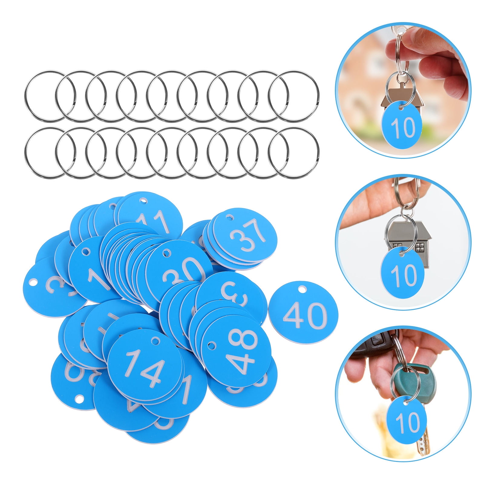 GOOHOCHY Valve Label Key Tags with Labels Identifiers Numbered Sky-blue ...