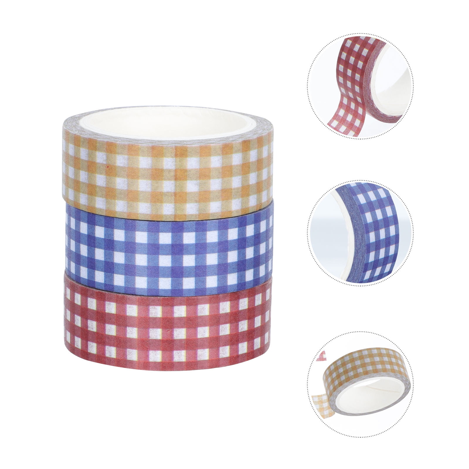 GOOHOCHY Vintage Grid Pattern Paper Tapes for DIY Assorted Color Easy ...