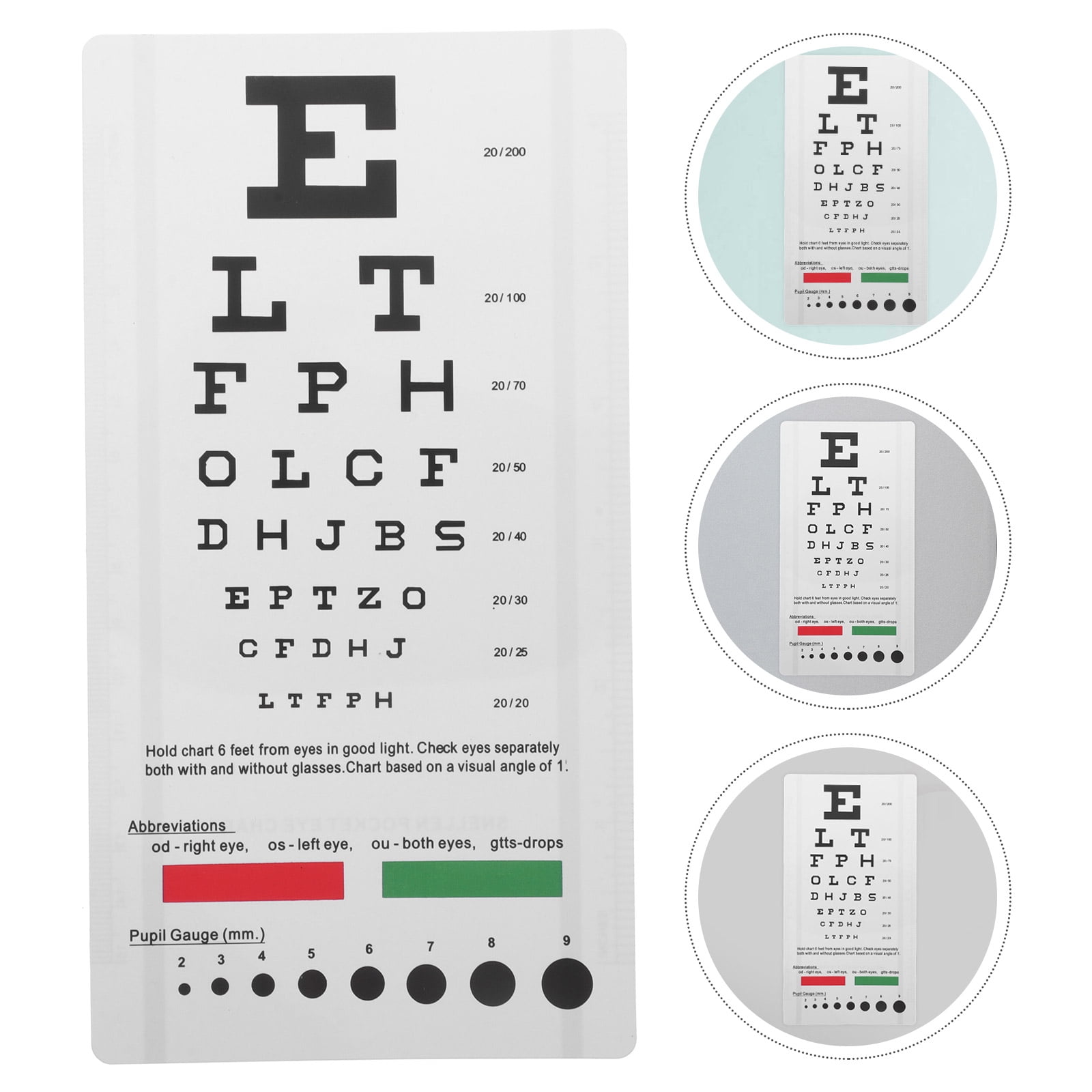 GOOHOCHY Visual Test Chart Eye Vision Chart Eye Chart For Testing ...