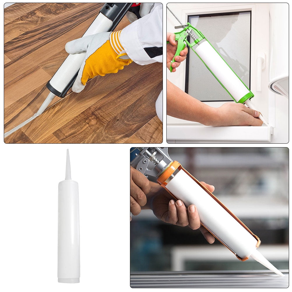 GOOHOCHY WORGEOUS 7pcs Fillable Plastic Caulk Tubes Reusable 300ml ...