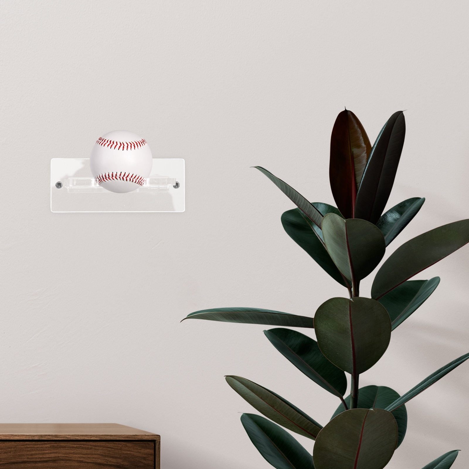 GOOHOCHY Wall Baseball Bat Rack Clear Softball Storage Bracket Acrylic ...