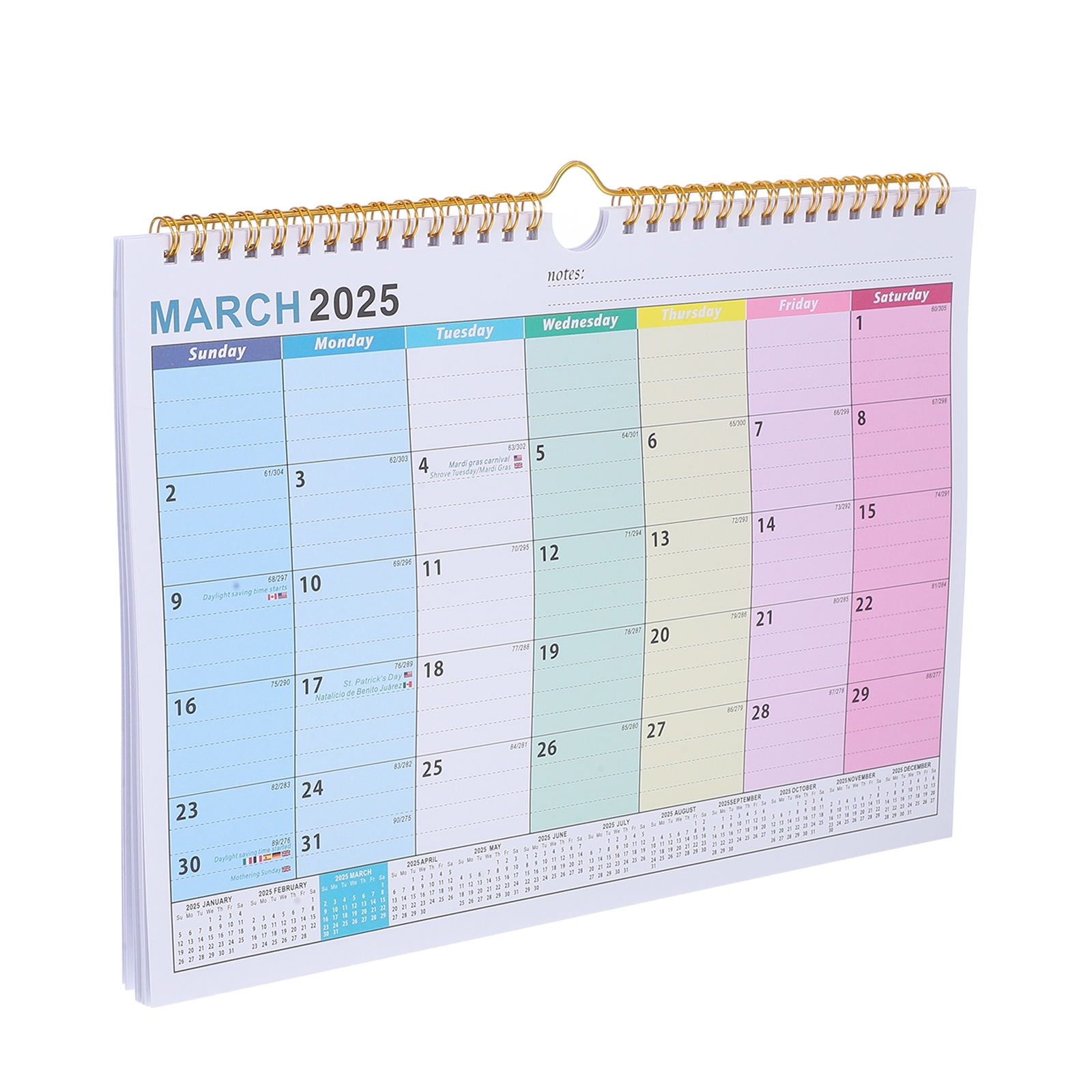 GOOHOCHY Wall Calendar Flip Hanging Calendar 18 Month Daily Schedule ...