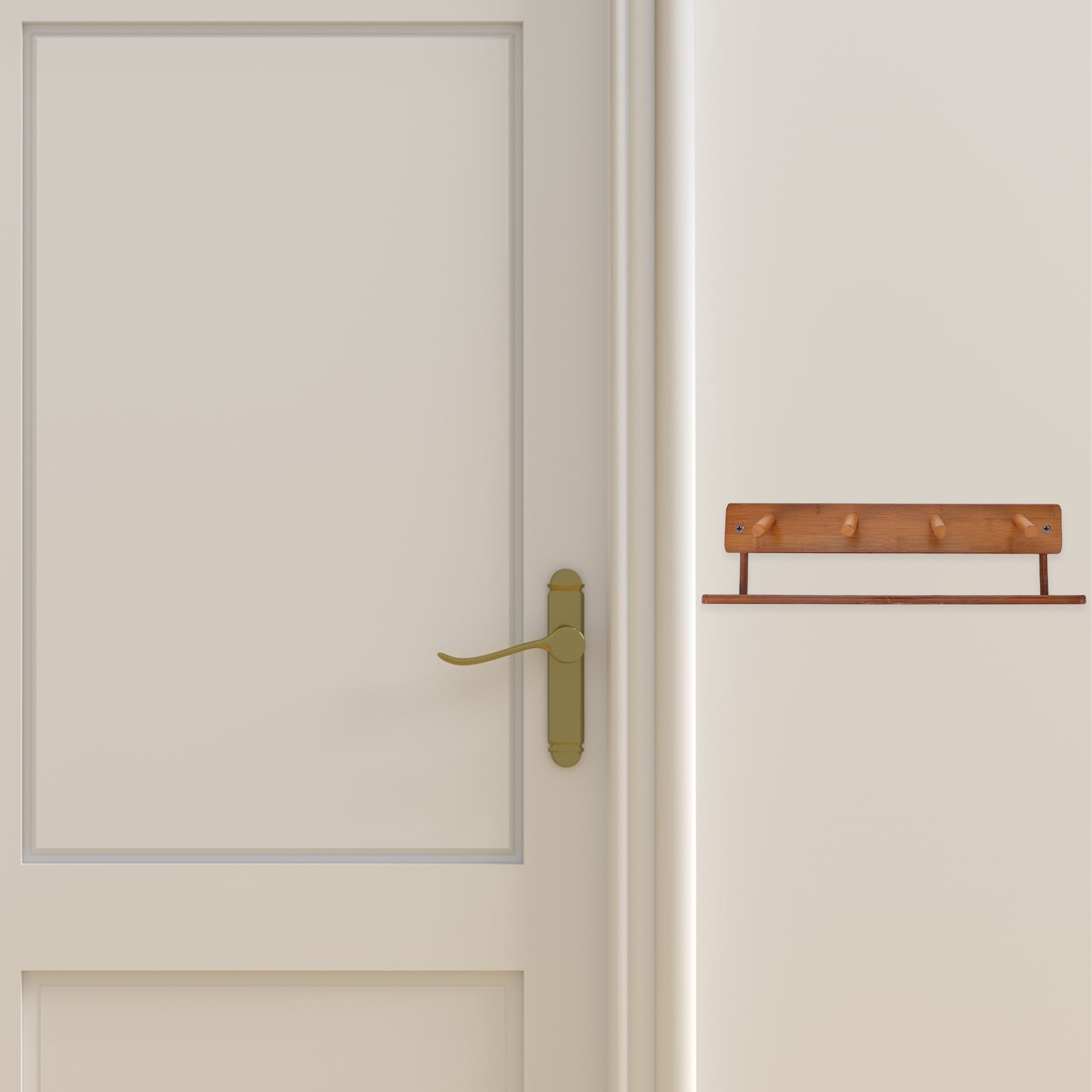 GOOHOCHY Wall Hooks Entryway Wall Floating Shelf Hooks Rustic Coats ...