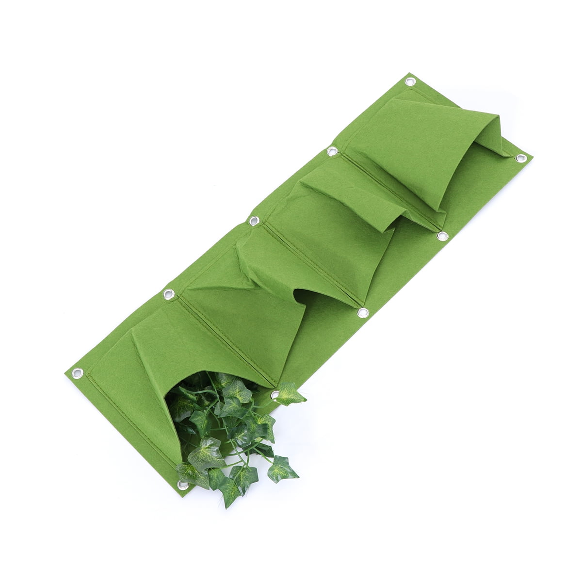 GOOHOCHY Wall Mounted Planting Bag Green NonWoven Vertical Garden ...