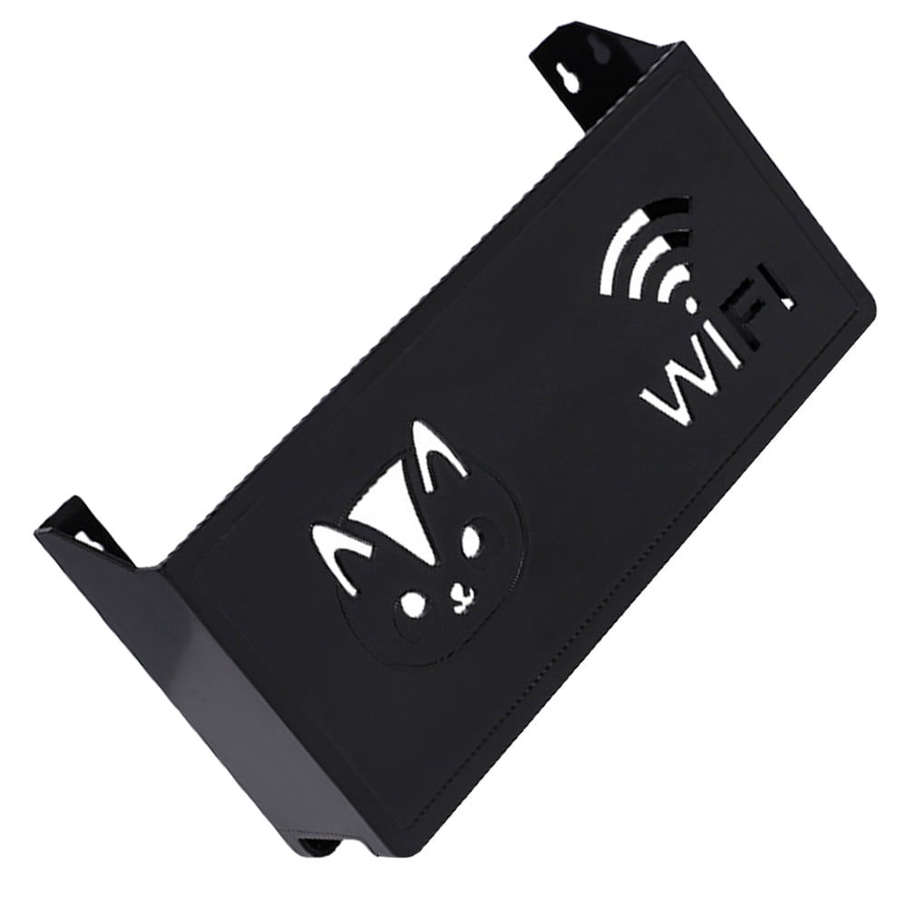 GOOHOCHY Wall-Mounted WiFi Router Storage Box Storage Holder for TV Box ...