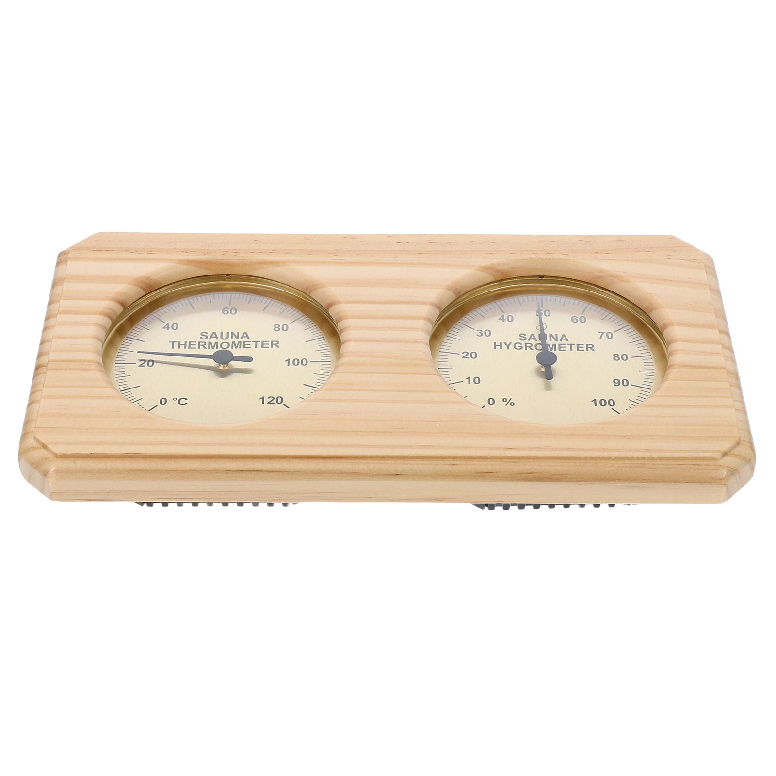 GOOHOCHY Wall Mounted Wooden Sauna Thermometer Hygrometer ...