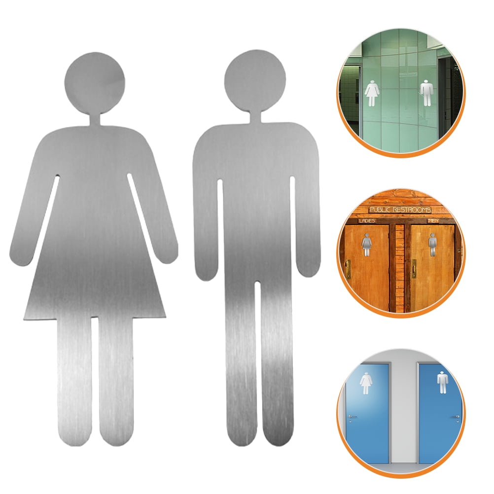 GOOHOCHY Washroom Signs Toilet Identification Restroom Gender Office ...