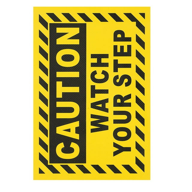 GOOHOCHY Watch Your Step Sign Pvc Sticker Caution Watch Your Step Sign ...