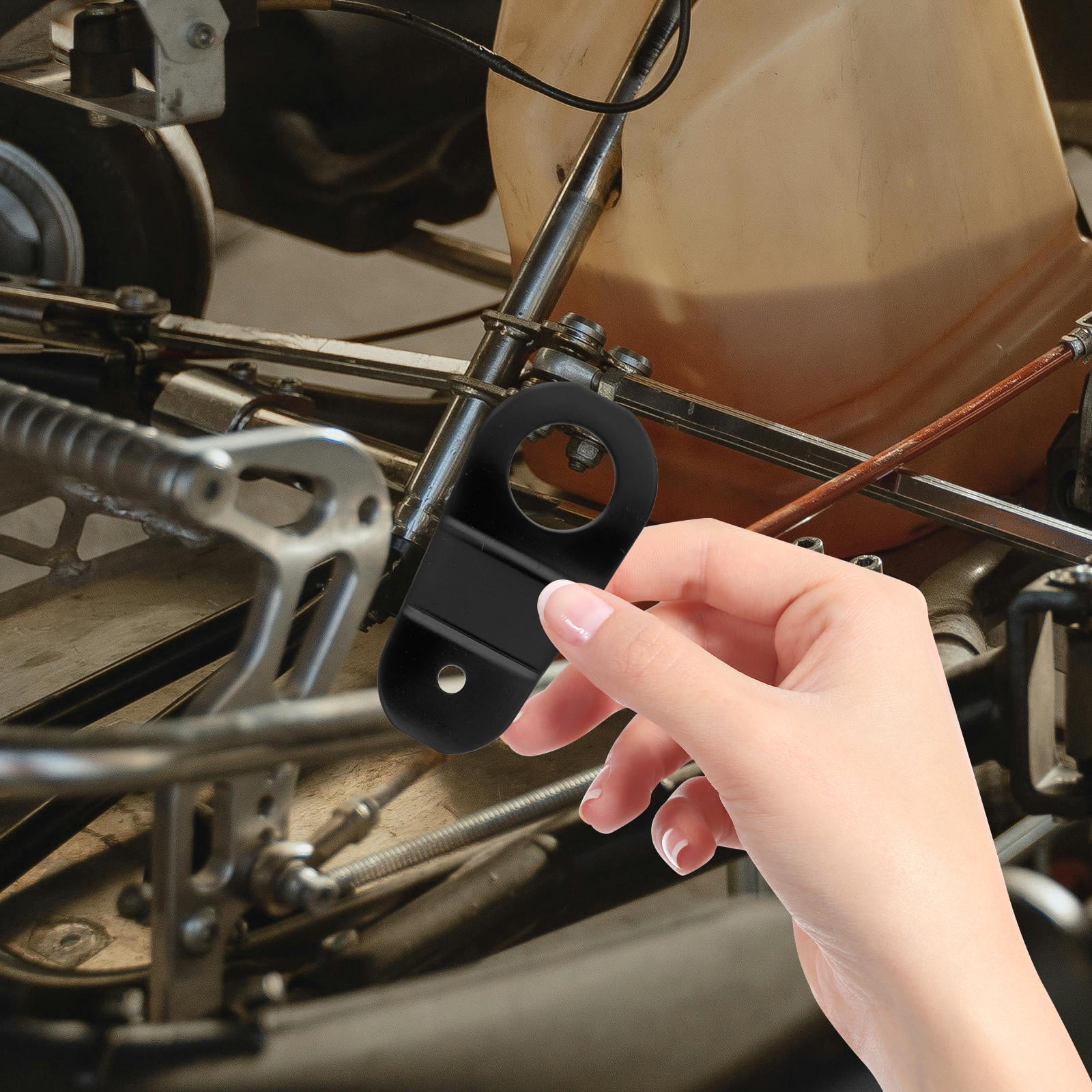 FUTUREORYY Radiator Rack Radiator Stay Mount Black Aluminum 1Pcs ...