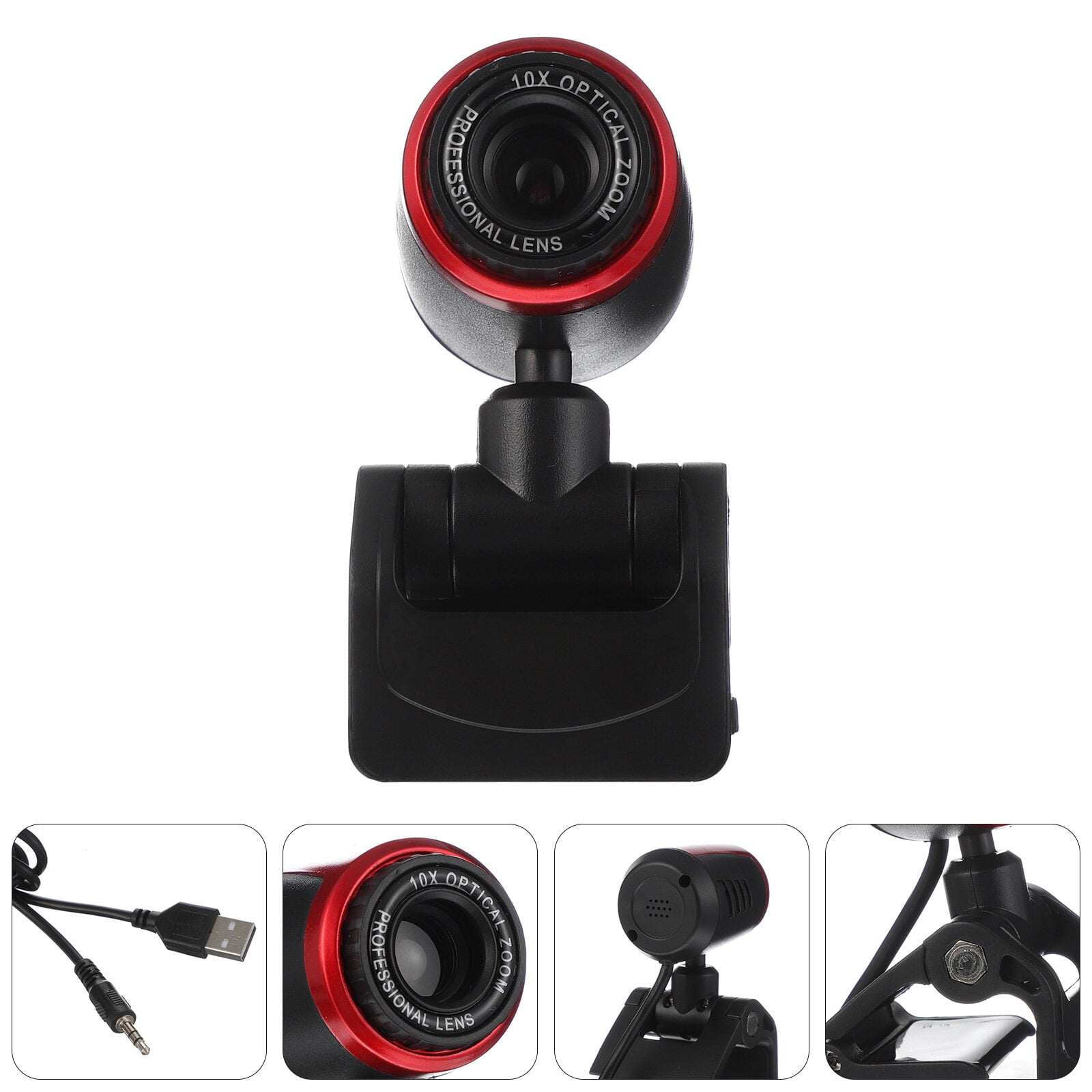 GOOHOCHY Webcam Auto Focusing Computer Camera with Builtin Microphone ...