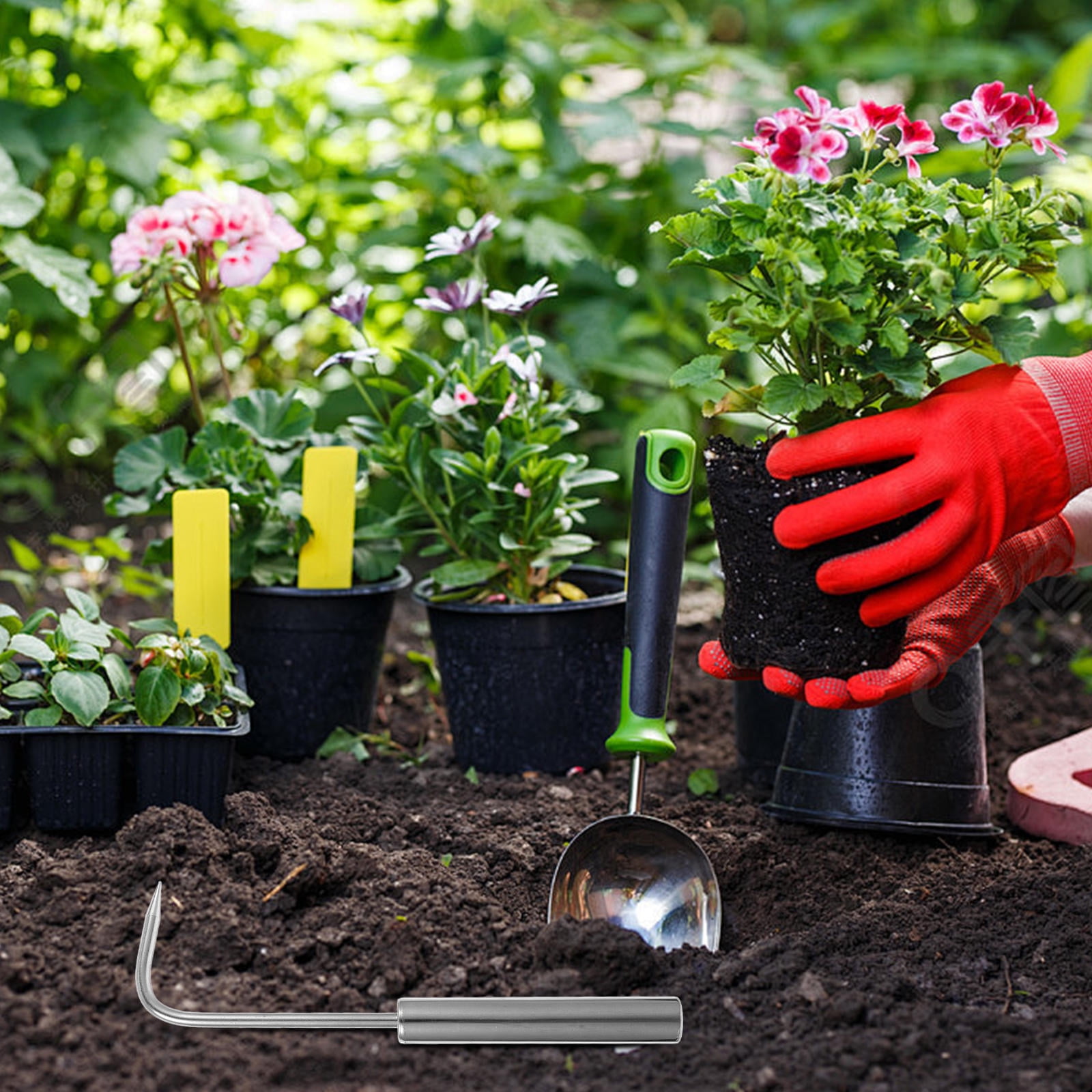 GOOHOCHY Weeder Single Claw Root Hook Cultivator Manual Weeder Tool for ...