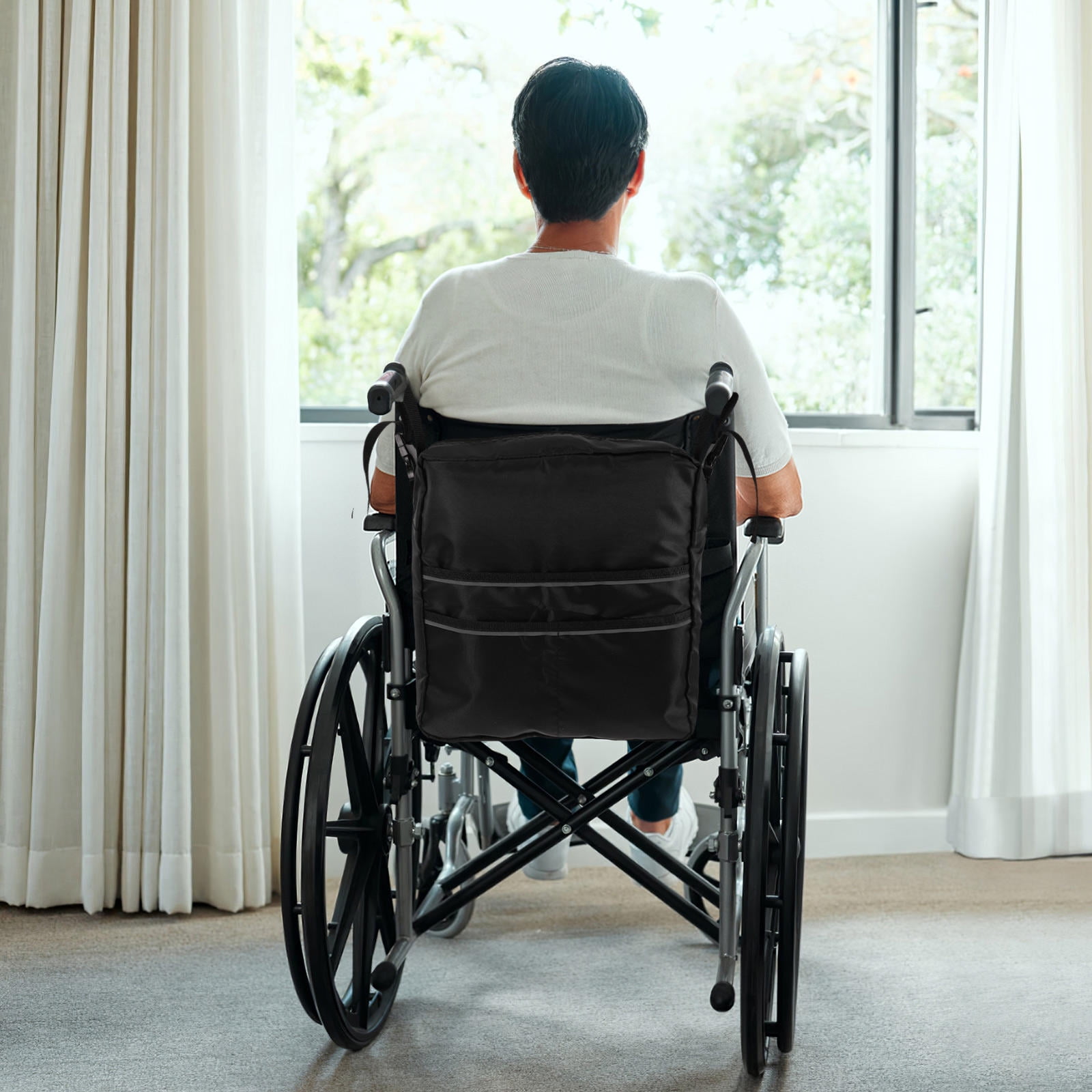 GOOHOCHY Wheelchair Bags Hanging On Back Wheelchair Backpack Travel ...