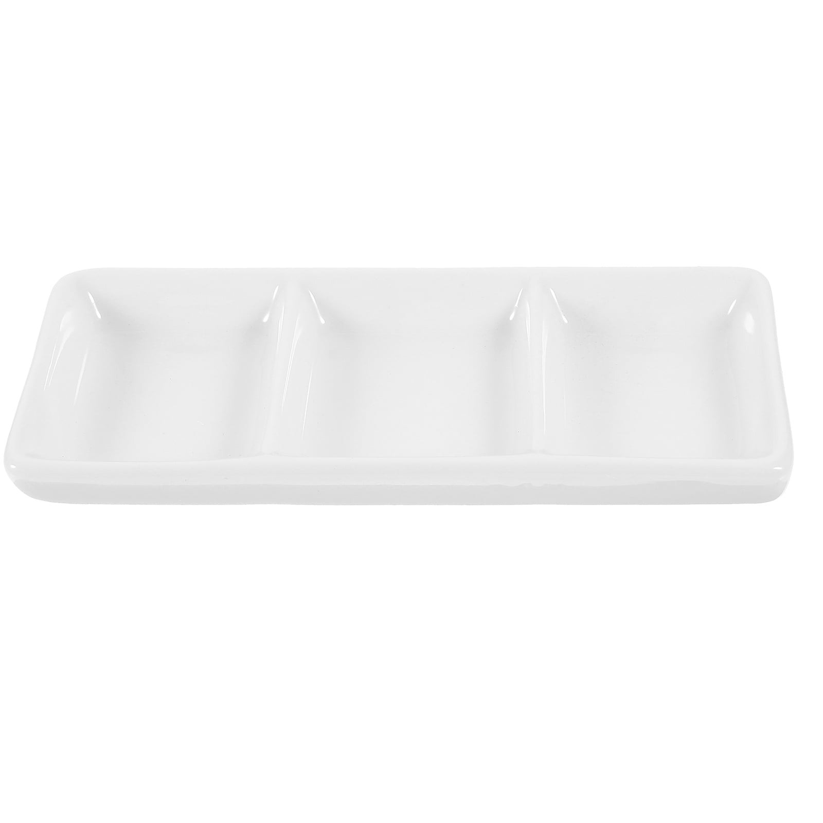 GOOHOCHY White Ceramic Appetizer Serving Tray with Divided Sauce Dishes ...