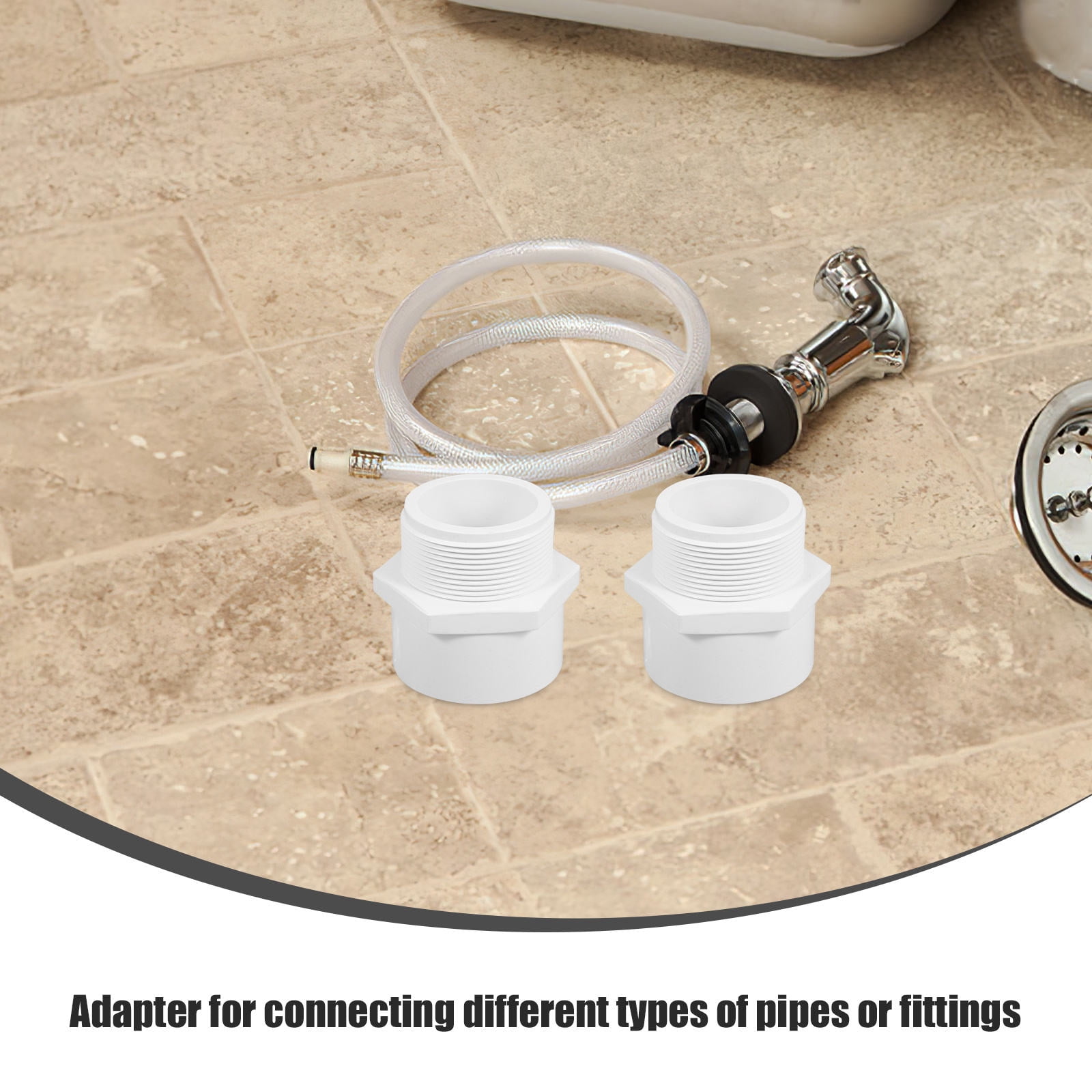 GOOHOCHY White PVC Pipe Connector Adapter for Plumbing Applications ...
