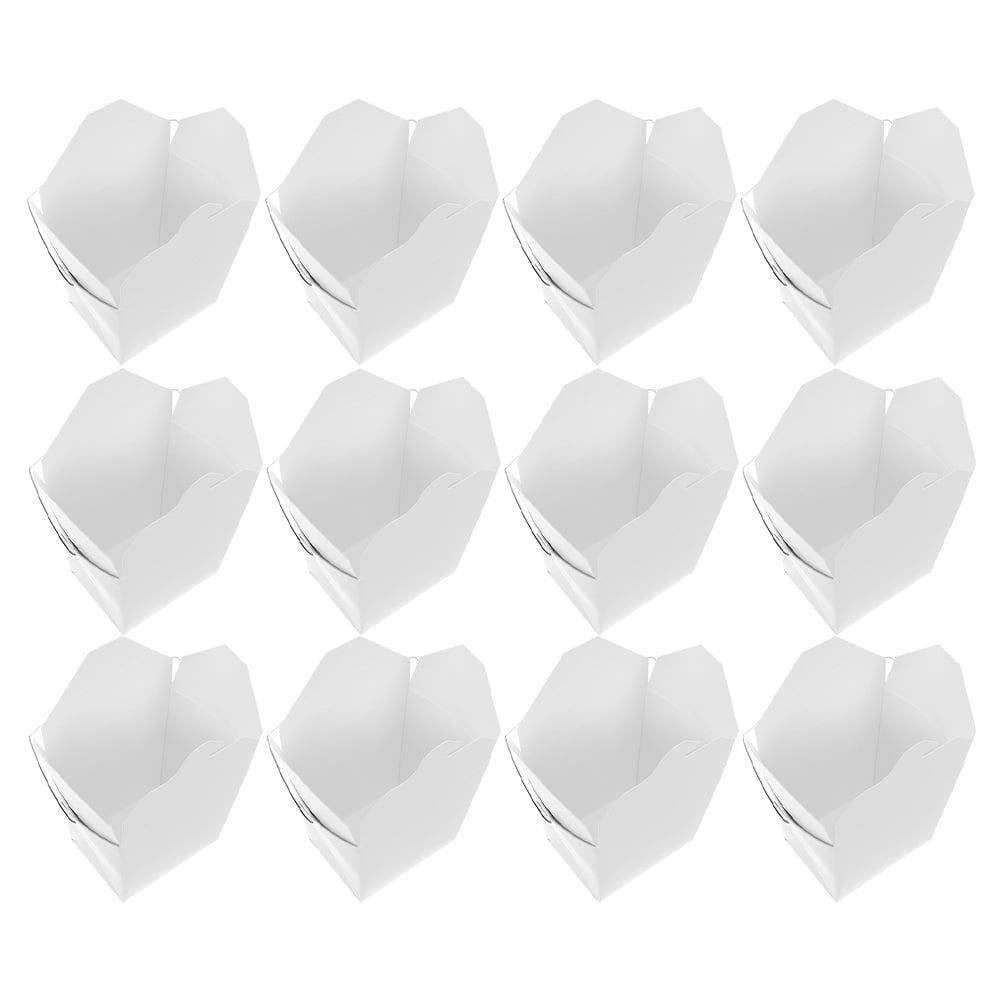 GOOHOCHY White Paper Takeout Containers with Metal Wire Handle for ...