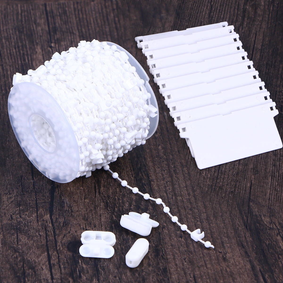 GOOHOCHY White Vertical Blind Chain Set for Window Use with 20m Beaded ...