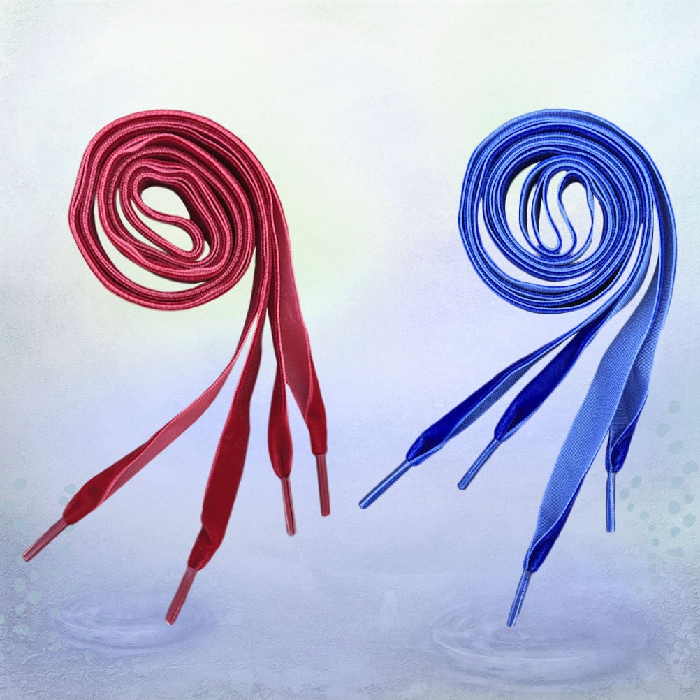 GOOHOCHY Wide Shoelaces Made of Velvet for Shoe Use Blue Color 1 6cm ...