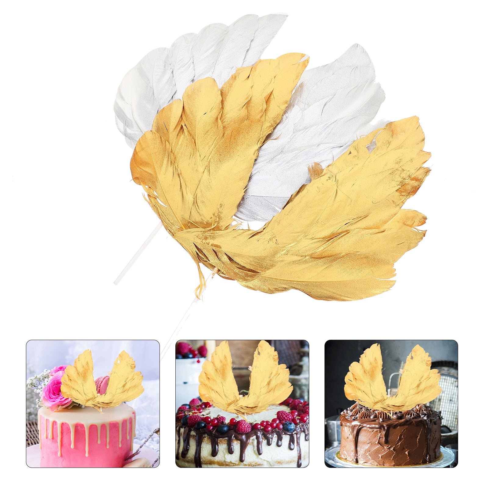 GOOHOCHY Wing Cake Topper for Decor Assorted Color Paper Material Easy ...