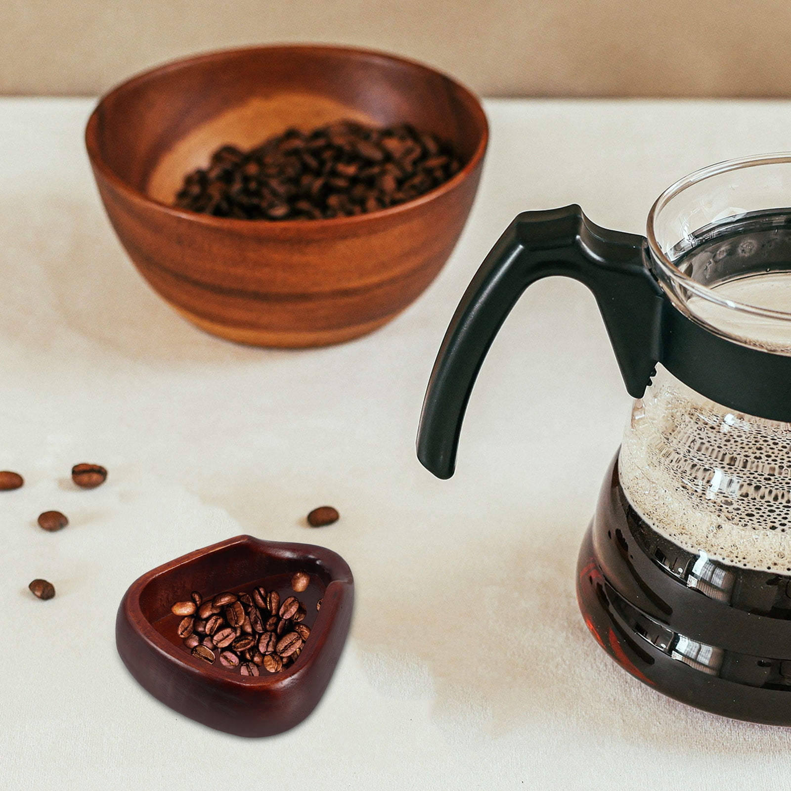 GOOHOCHY Wooden Coffee bean Measuring Tray for Home Use Sturdy Wood ...